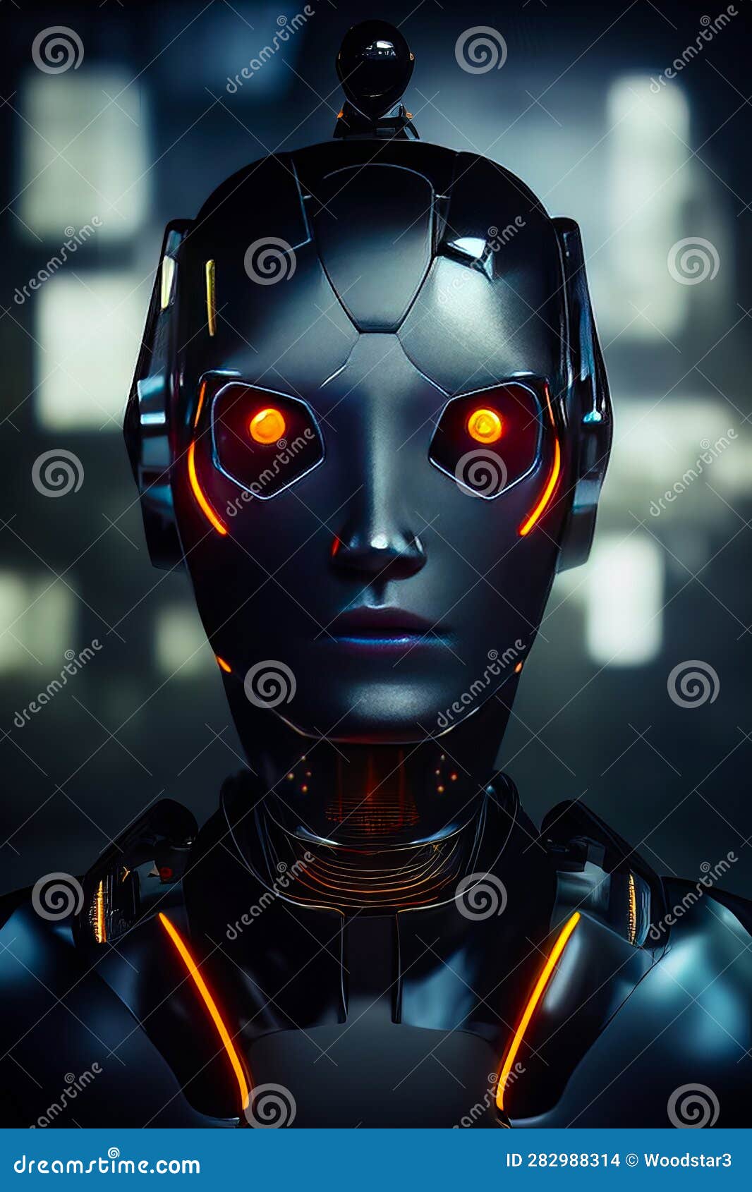 Robots. Futuristic Interpretation Future 2025.Illustration Stock Image ...