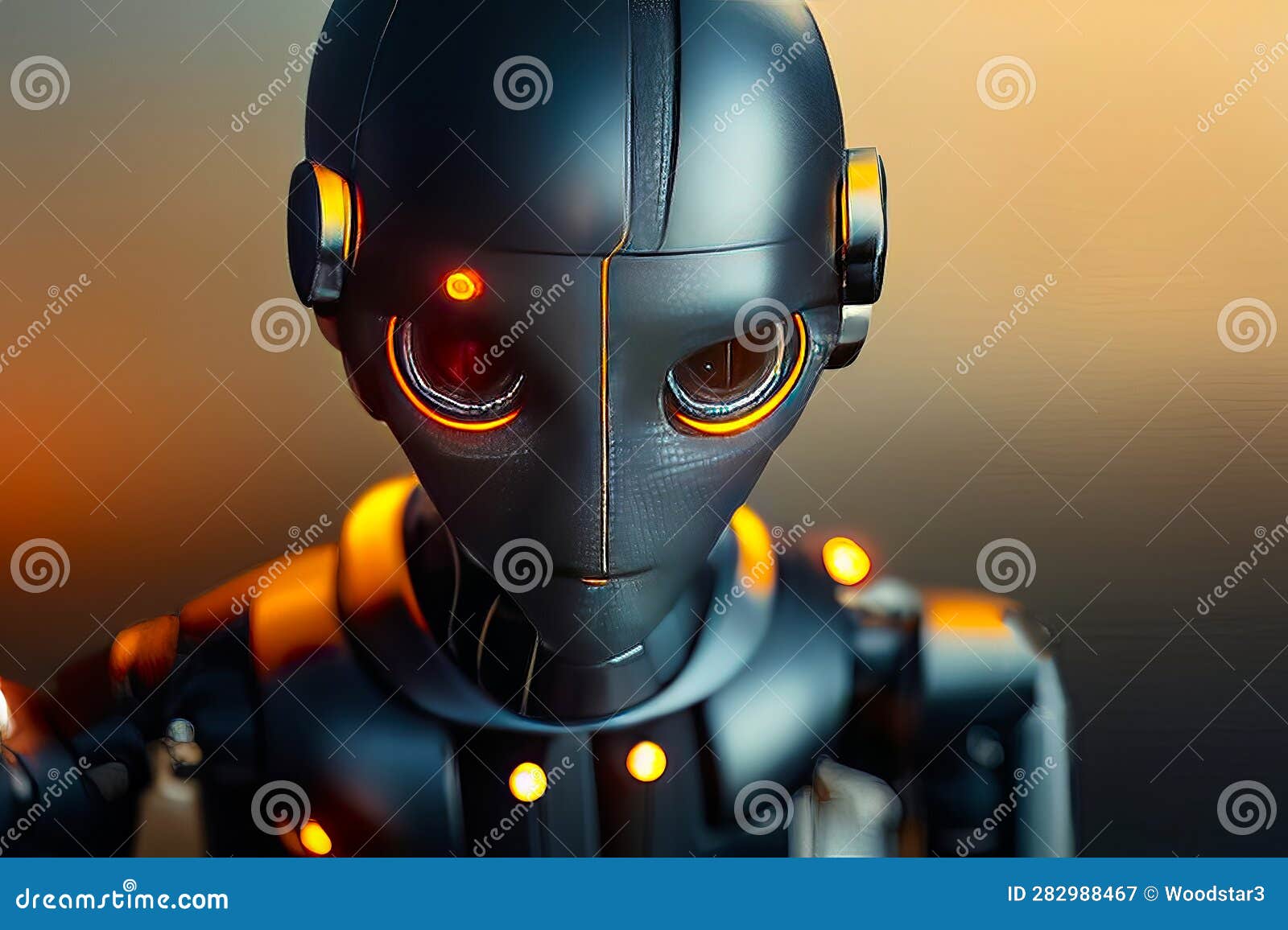 Robots. Futuristic Interpretation Future 2025.Illustration Stock Image ...