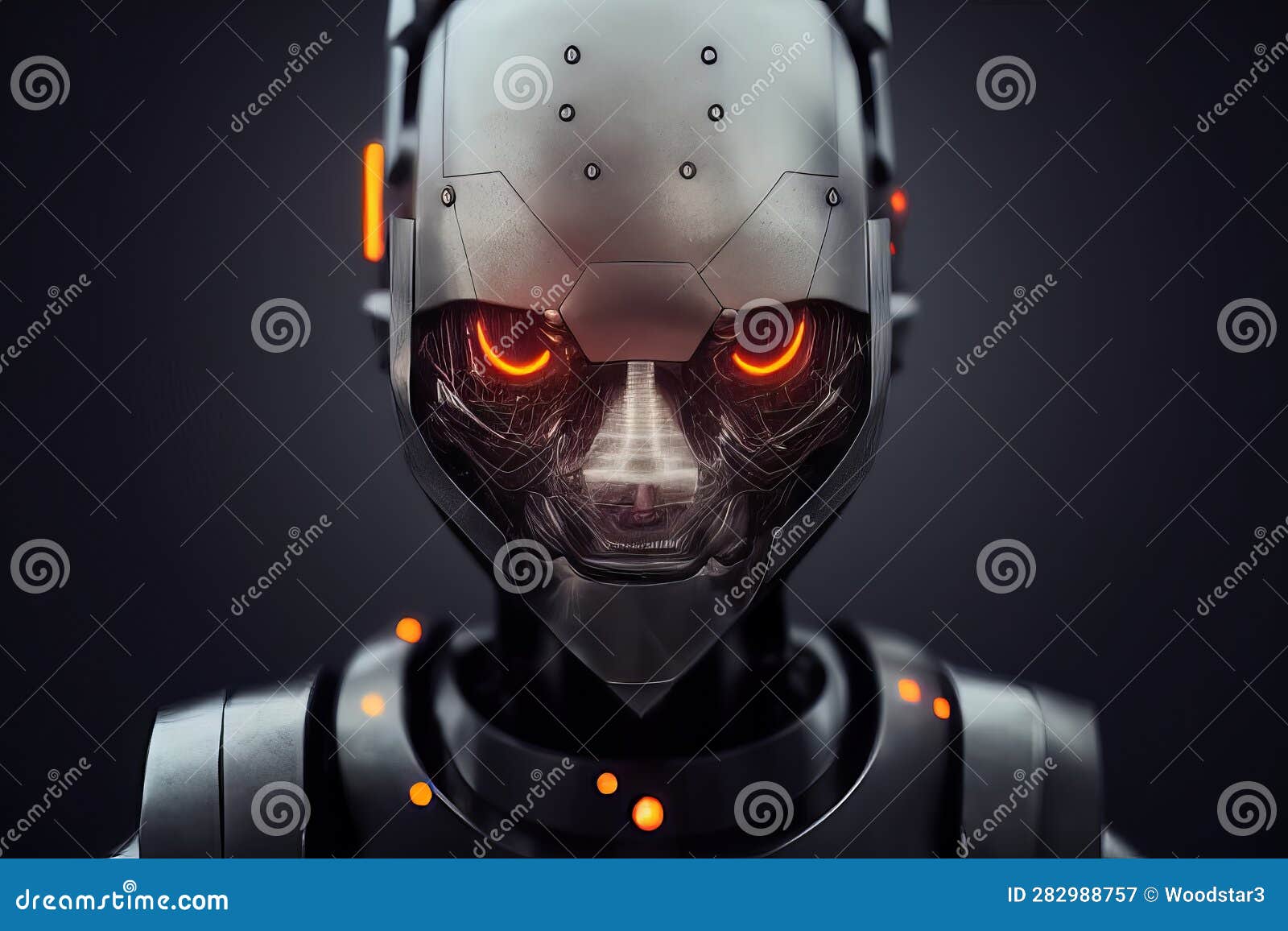 Robots. Futuristic Interpretation Future 2025. Illustration Stock ...