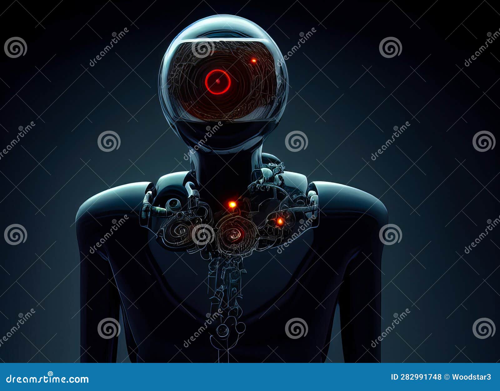 Robots. Futuristic Interpretation Future 2025.Illustration Royalty-Free ...