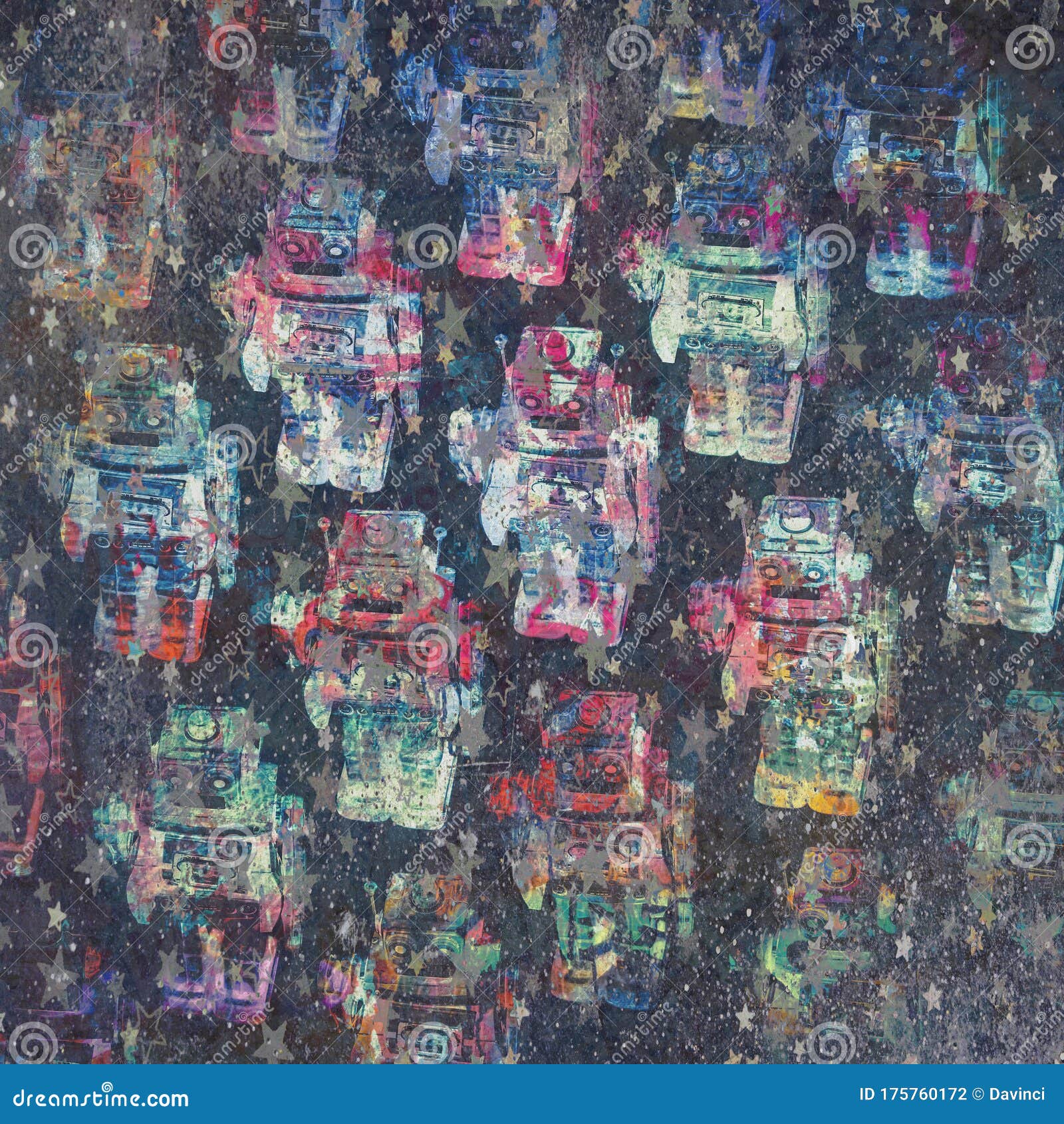 Robots graffiti concept editorial photography. Image of creative ...