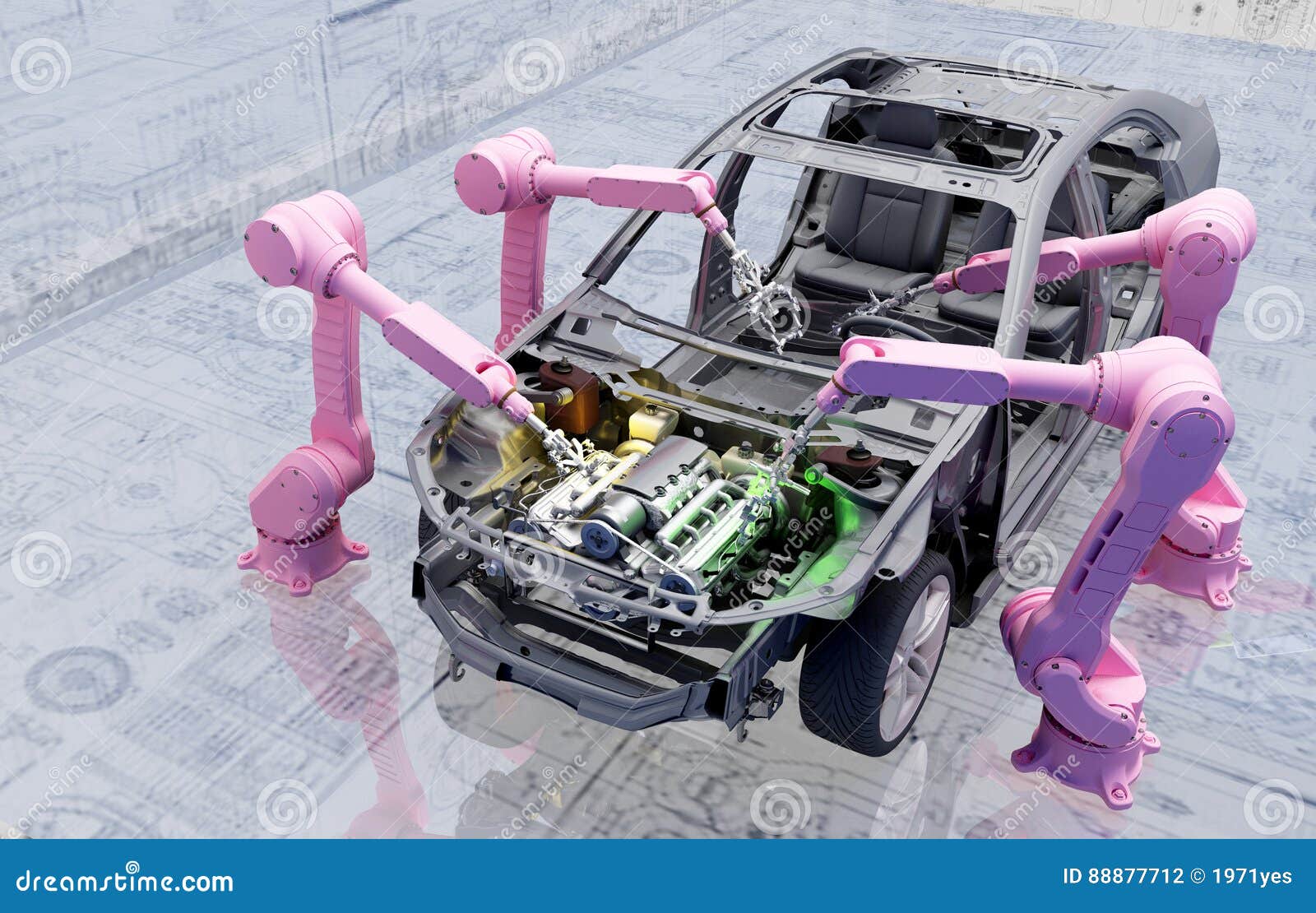 Robots stock illustration. Illustration of digital, light - 88877712