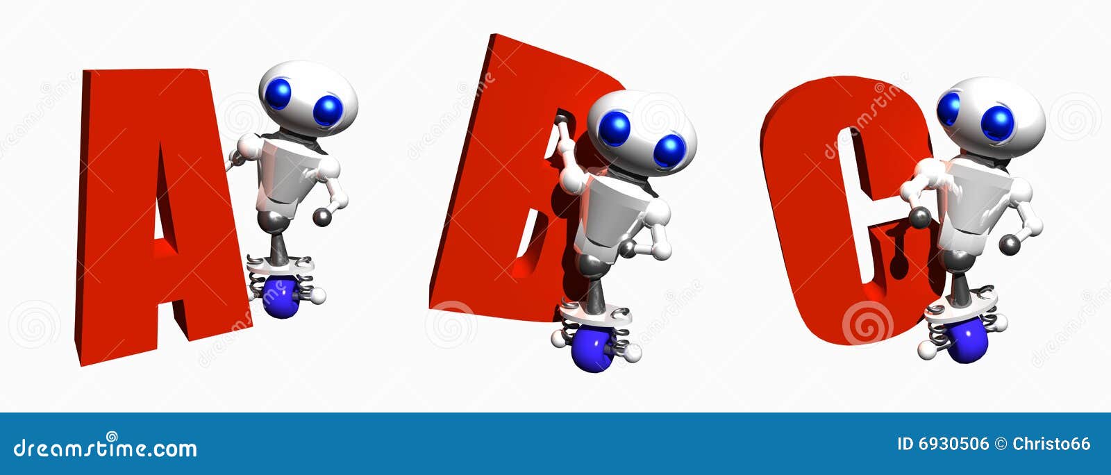 Robots With Letters Picture. Image: 6930506
