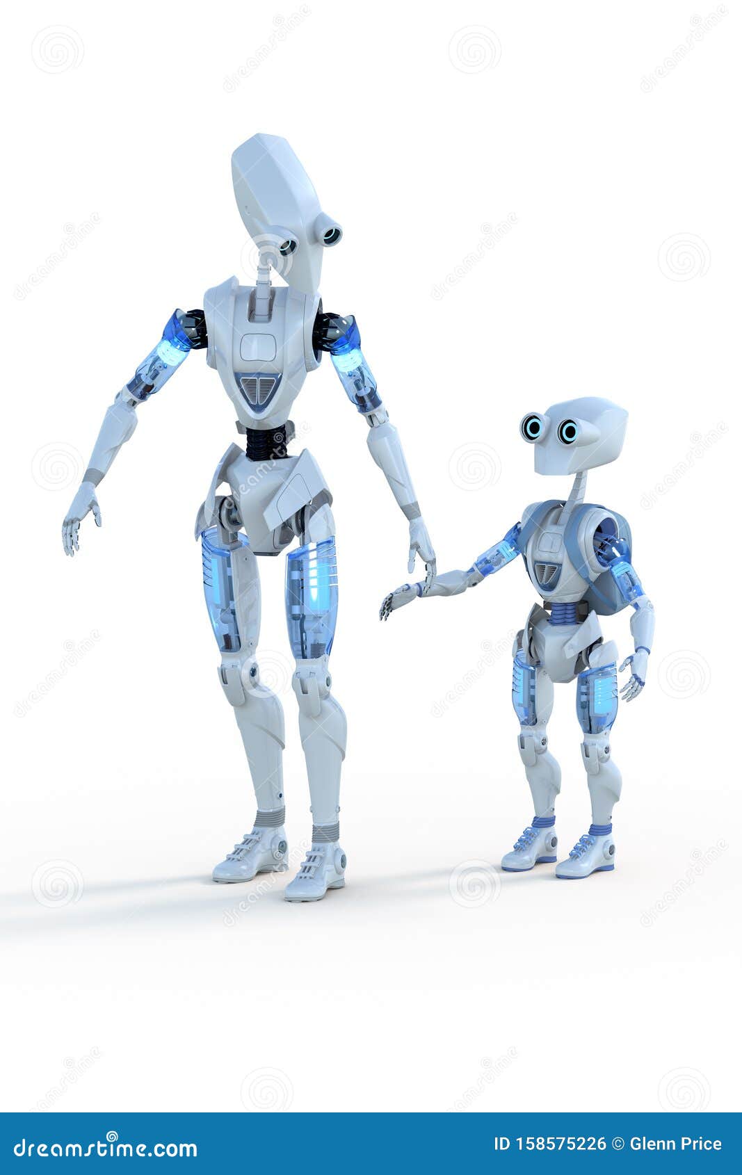 Robots padre e hijo stock de ilustración. Ilustración de hijo - 158575226