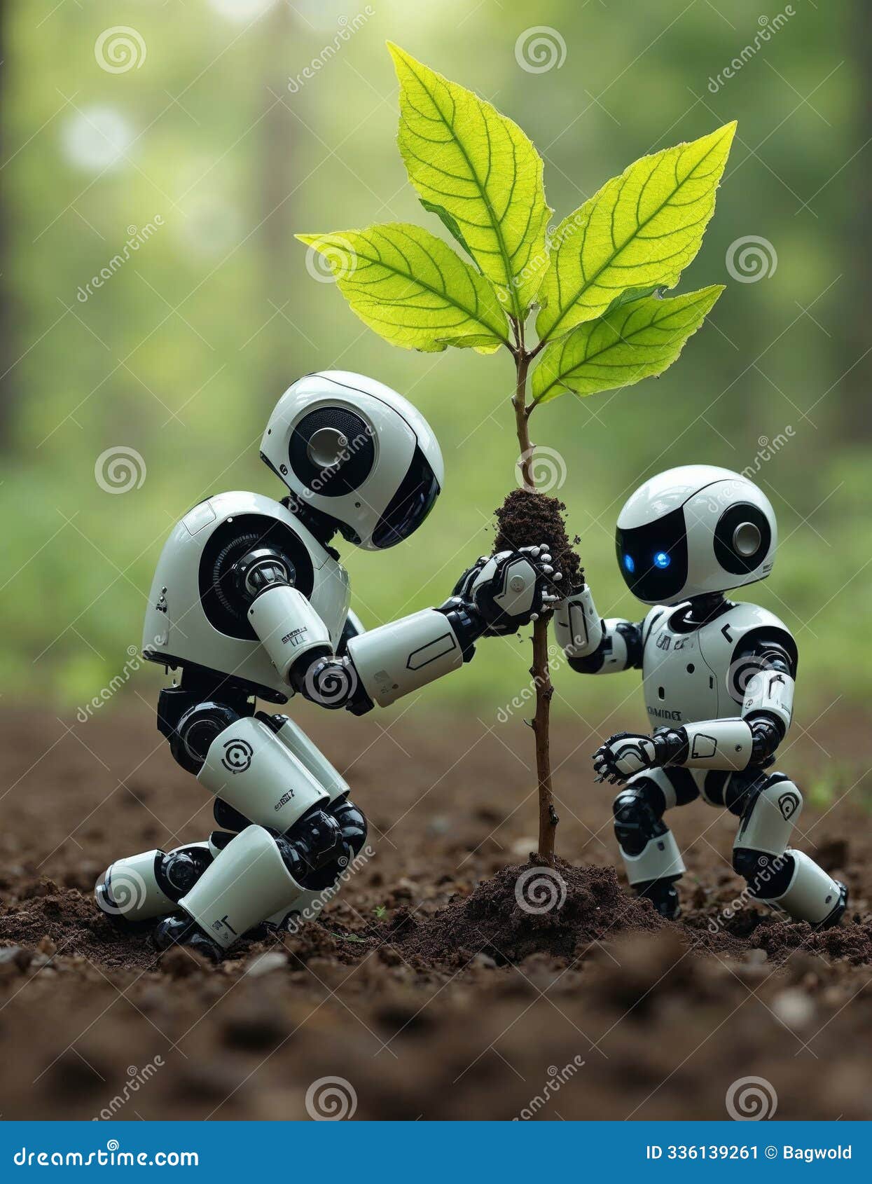 Robots Planting a Sapling, Combining Nature and Technology for ...