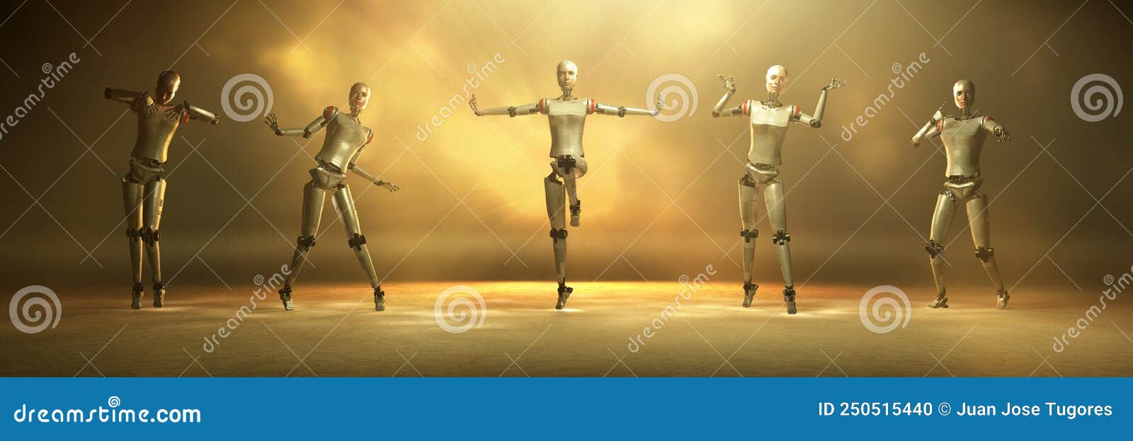 Robots Posing Like Fashion Models Stock Illustration - Illustration of ...