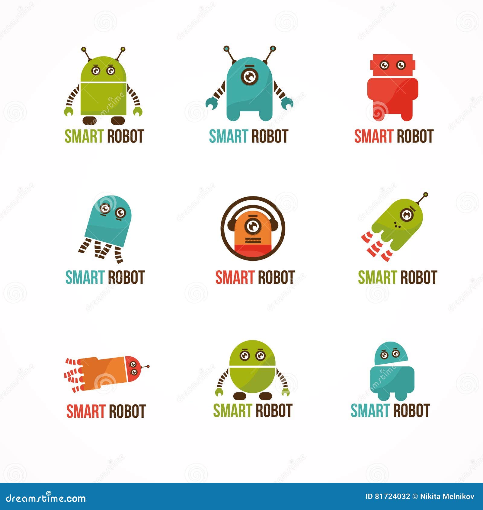 Robots sign stock vector. Illustration of future, electronics - 81724032