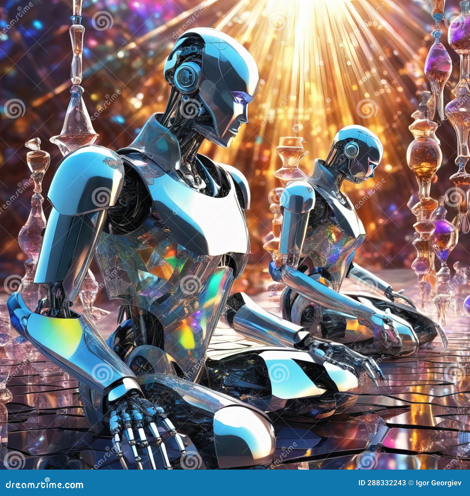 Robots Taking Over the World, Photorealistic Ink Art Stock Illustration ... Robots Taking Over the World, Photorealistic Ink Art Stock Illustration ...