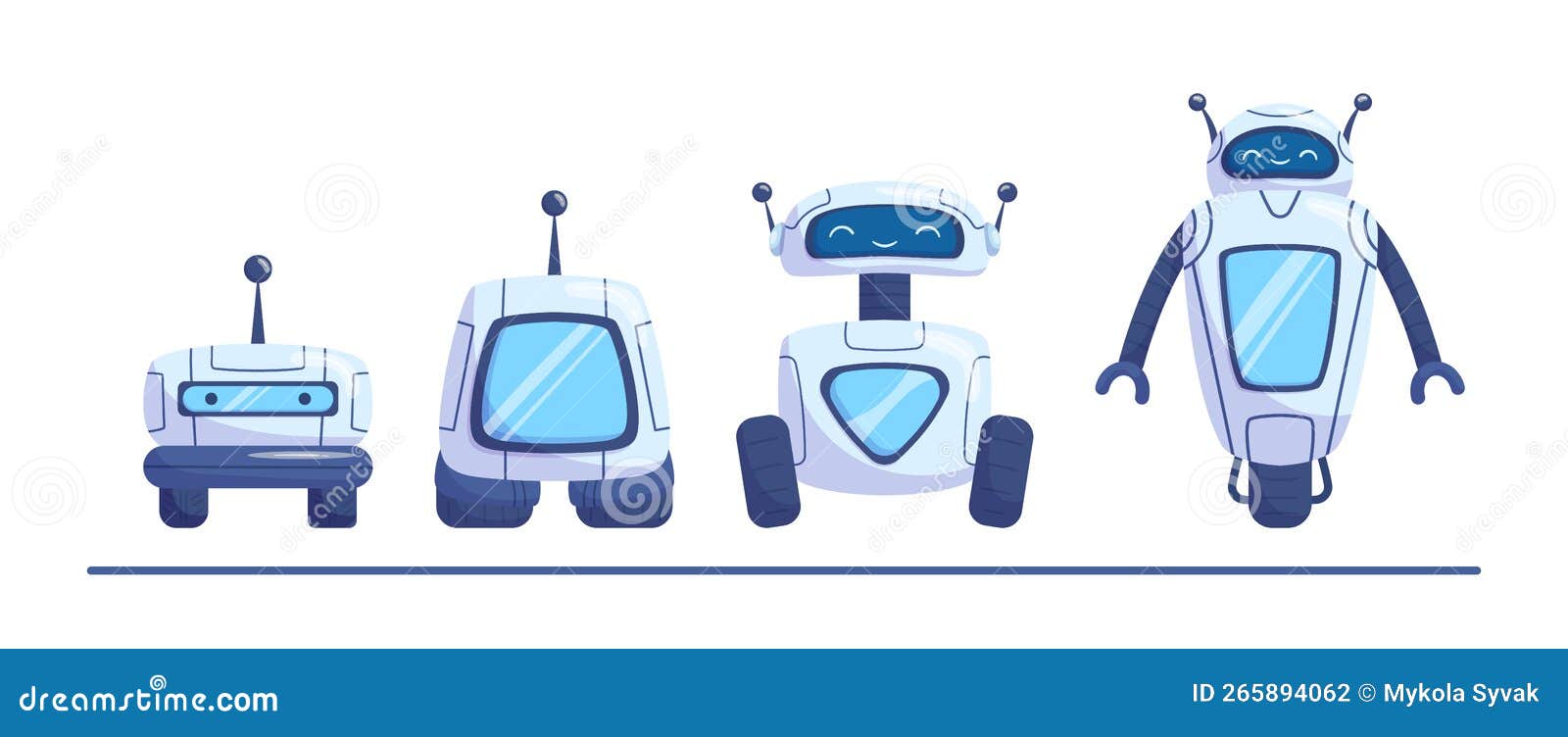 Robots Technological Evolution from Primitive Wheeled Droid To Humanoid ... Robots Technological Evolution from Primitive Wheeled Droid To Humanoid ...