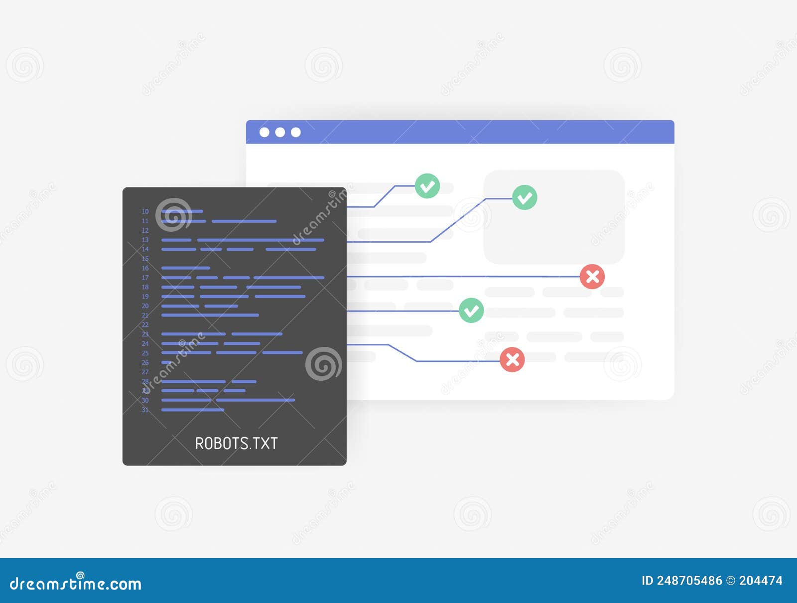 Robots.txt for SEO - Controlling Crawling and Indexing Website Concept ...