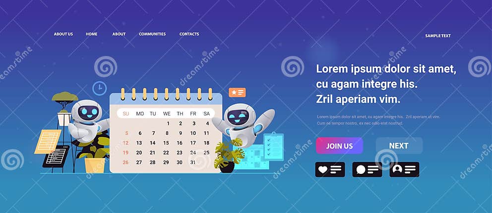 Robots Using Calendar Planning Day Scheduling Appointment Time ...