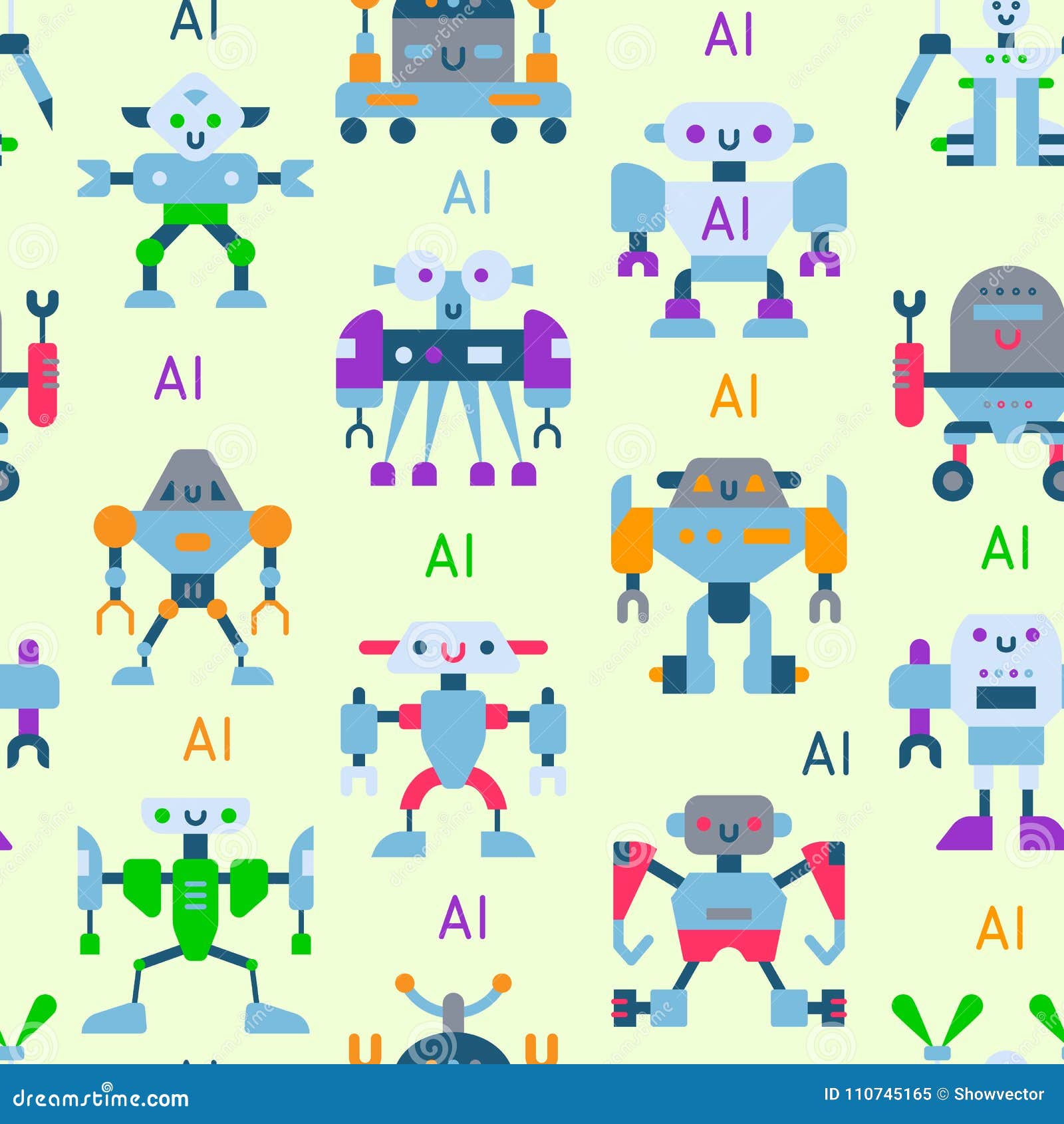 Robots And Transformer Androids Retro Cartoon Toys Character Future ...