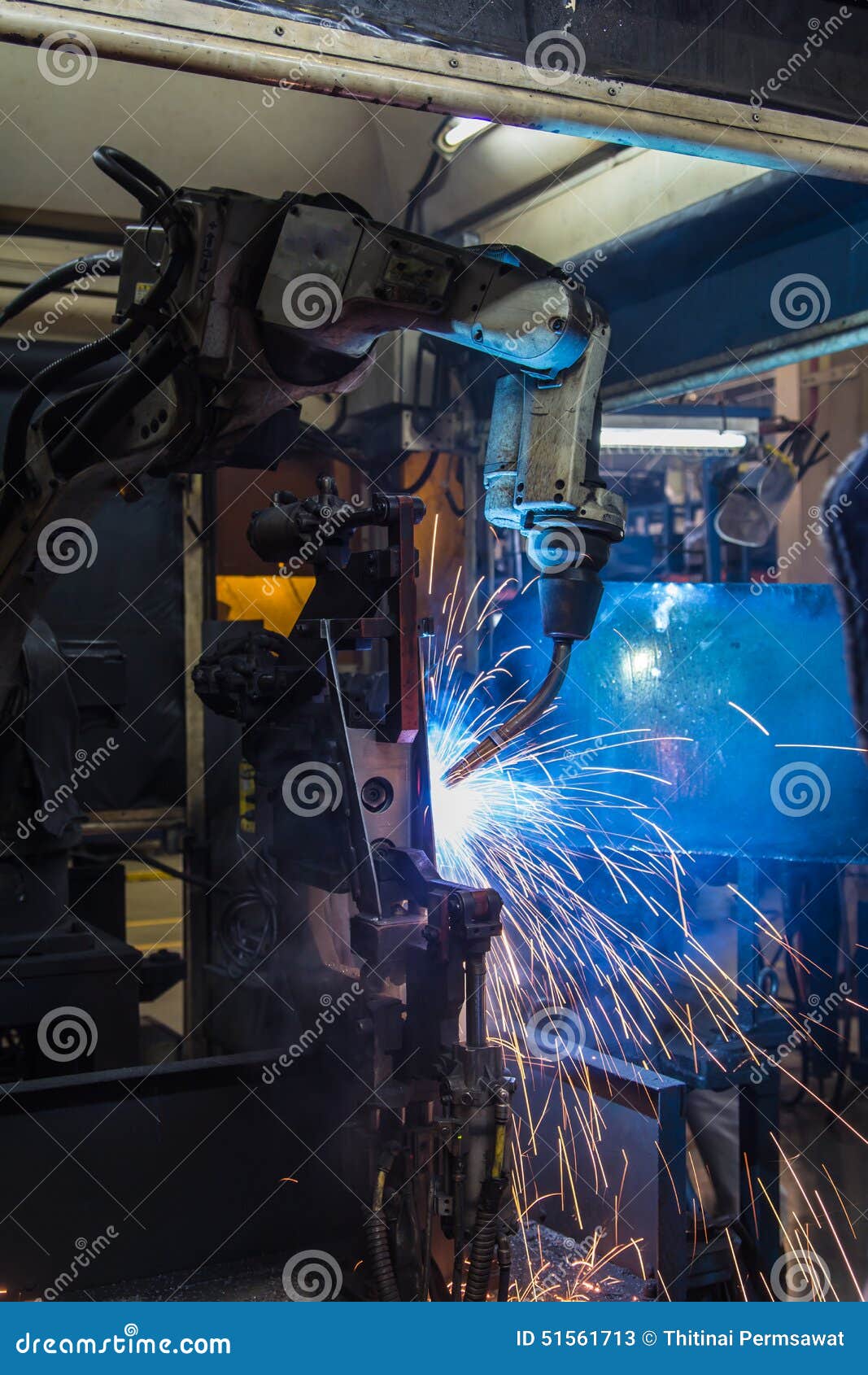 Robots Welding in a Car Factory Stock Image - Image of assembly ...