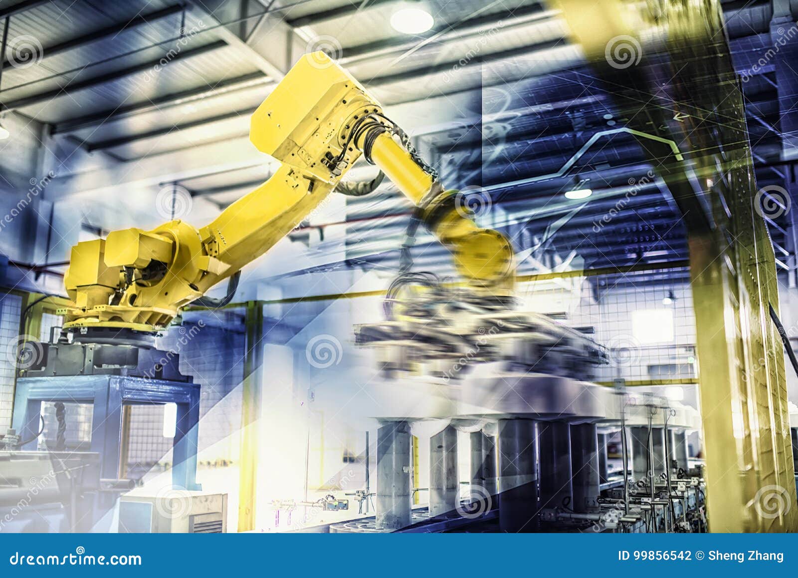 Robots in work stock photo. Image of control, business - 99856542