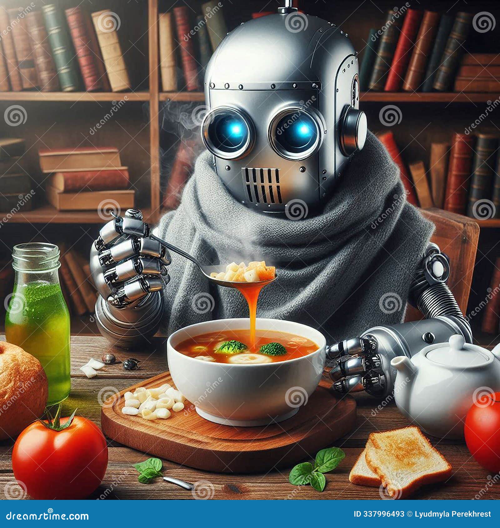 Roboty Eats Hot Soup,implementation of Robots in Modern Life,robot ...