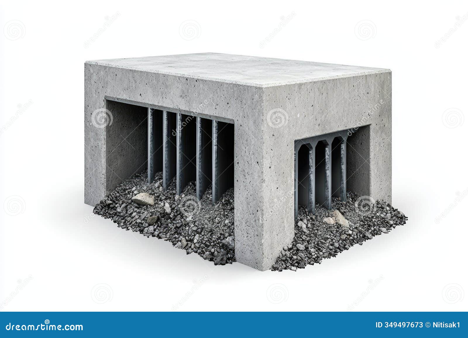 A Robust Concrete Block Featuring Drainage Openings Ideal for ...