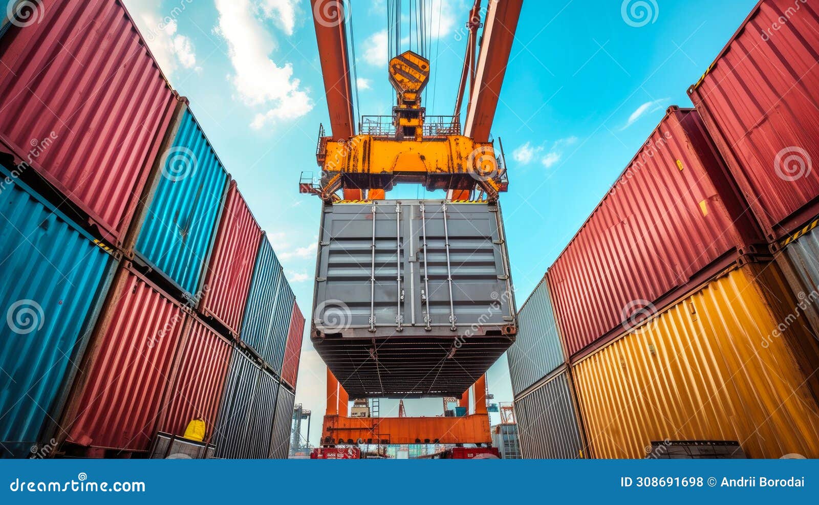 Crane, Handling Of Loads, Black Vector Icon, Yellow Background ...