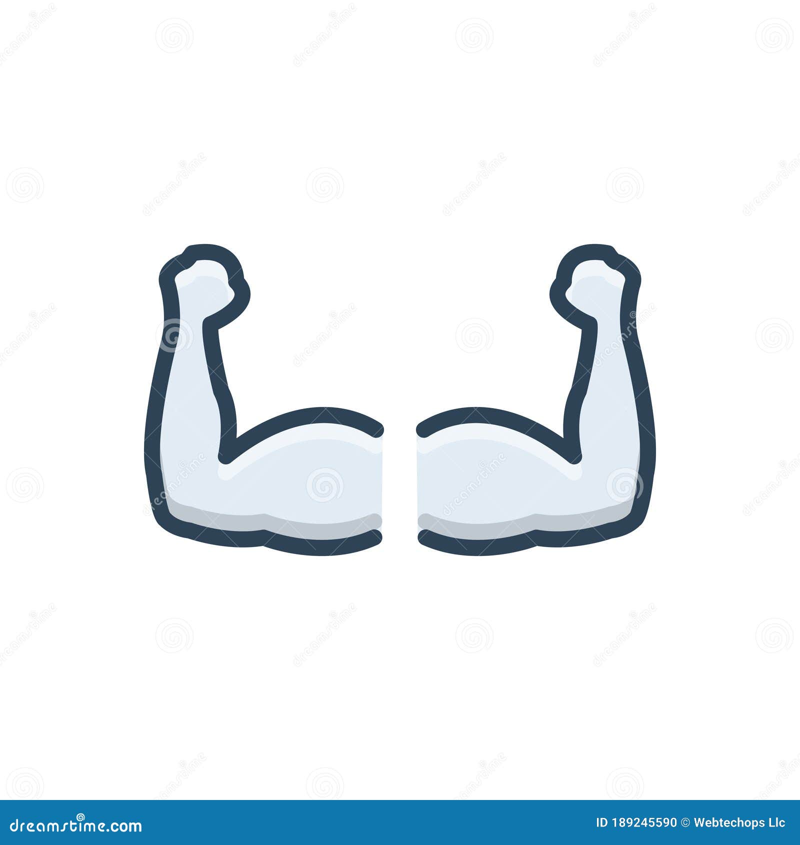 Color Illustration Icon for Robust, Strong and Strength Stock ...