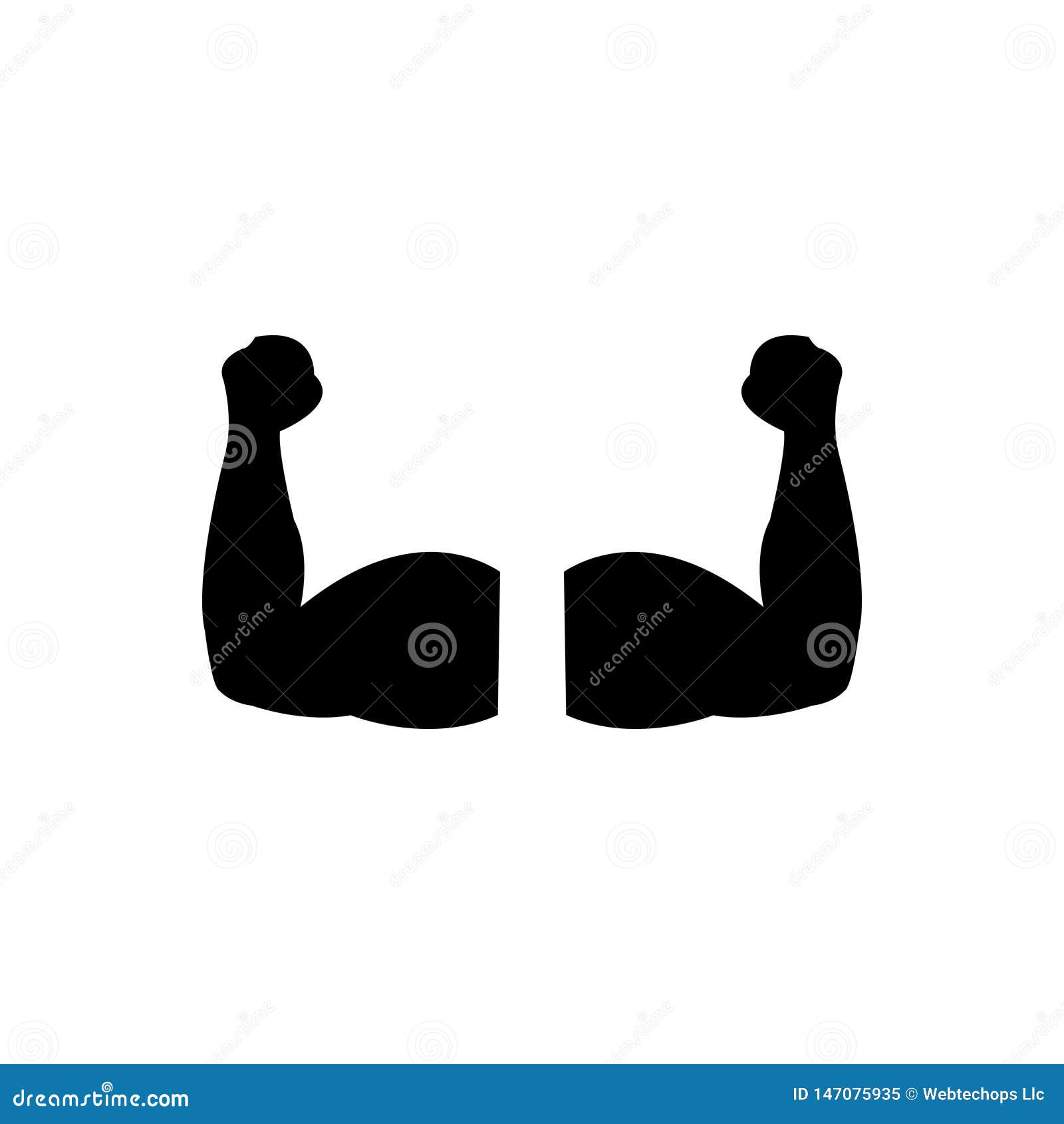 Black Solid Icon for Robust, Strong and Strength Stock Vector ...