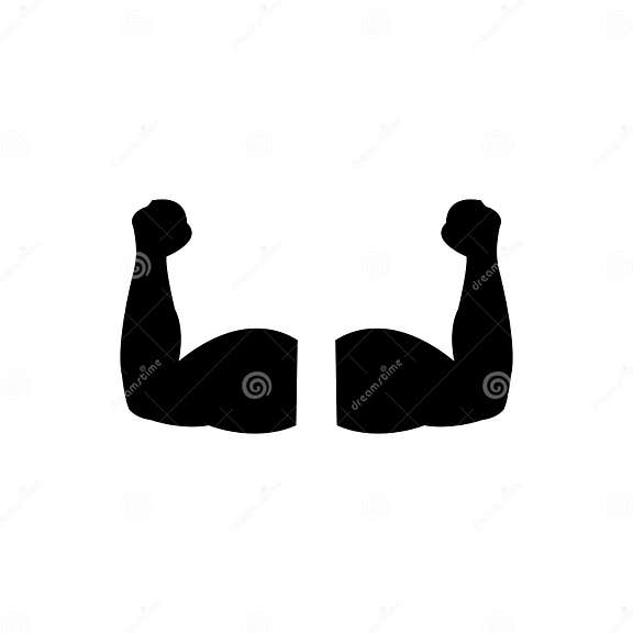 Black Solid Icon for Robust, Strong and Strength Stock Vector ...
