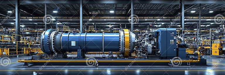 Robust Industrial System Showcased in a Factory Stock Illustration ...