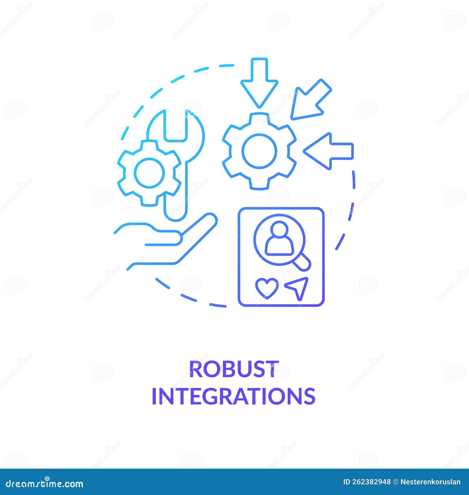 Robust Integrations Blue Gradient Concept Icon Stock Vector ... Robust Integrations Blue Gradient Concept Icon Stock Vector ...