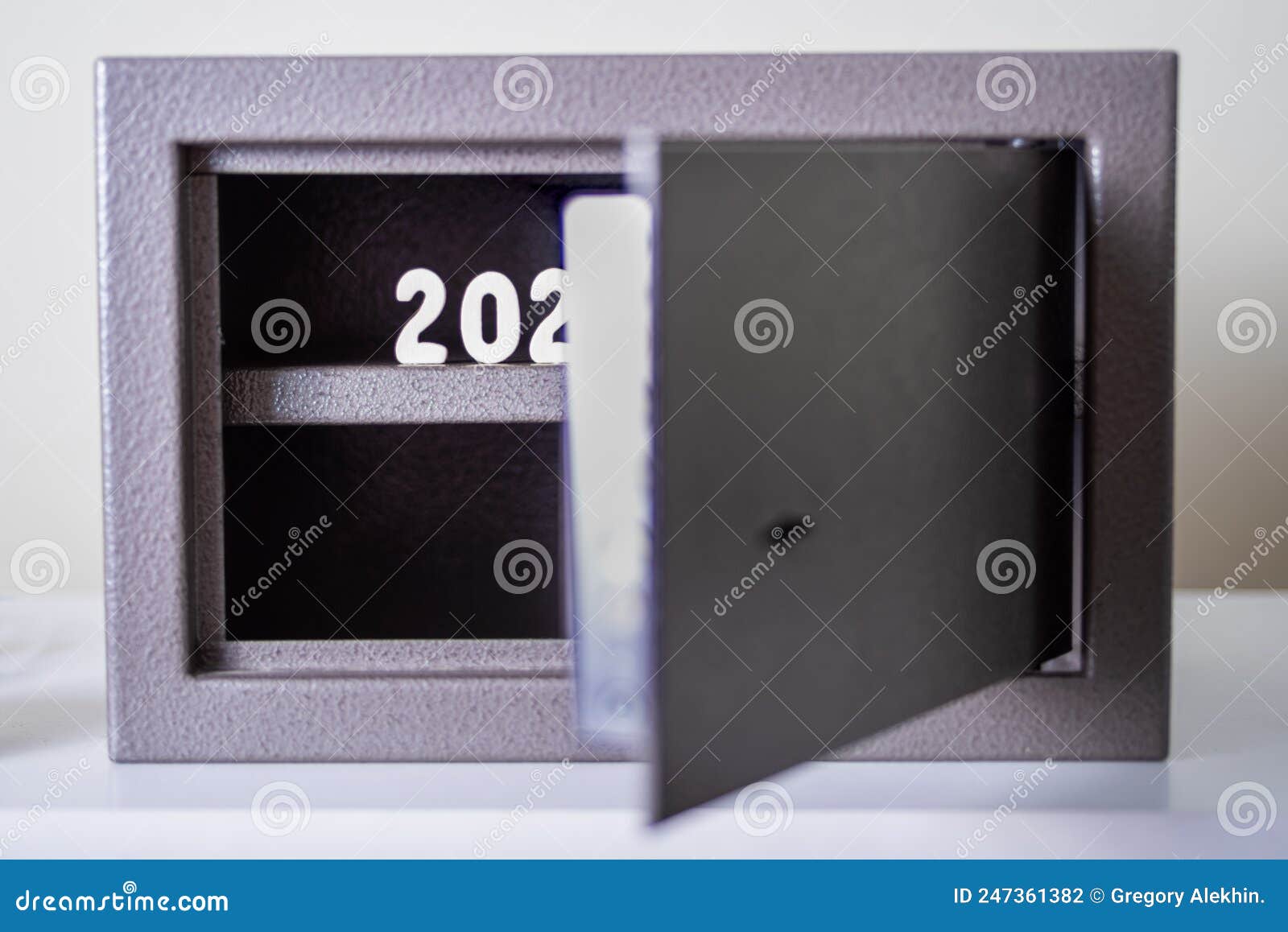 Robust Metal Safe with Empty Space Inside Stock Photo - Image of door ...