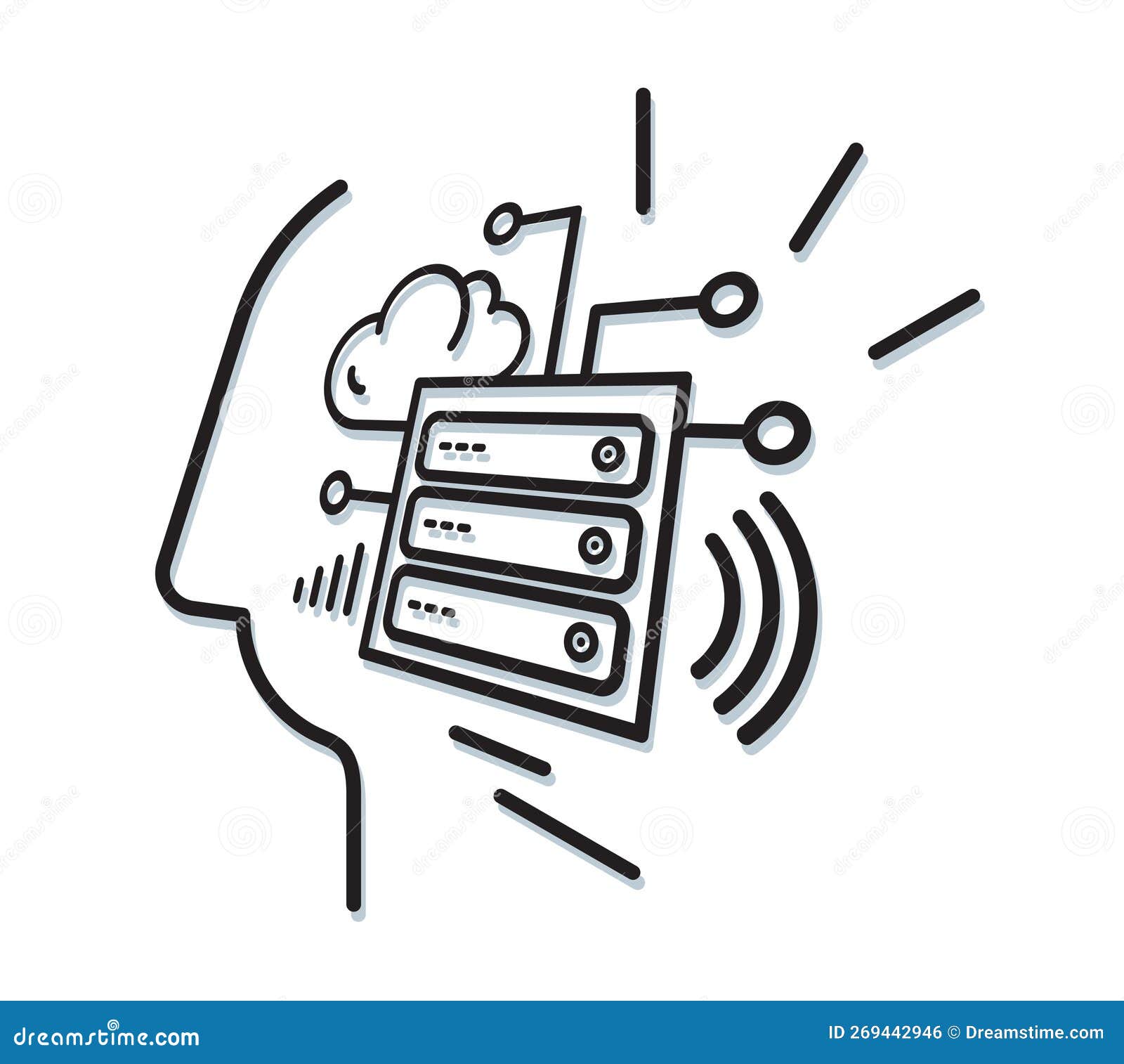 Robust Network Server Solution - Icon Stock Vector - Illustration of ...