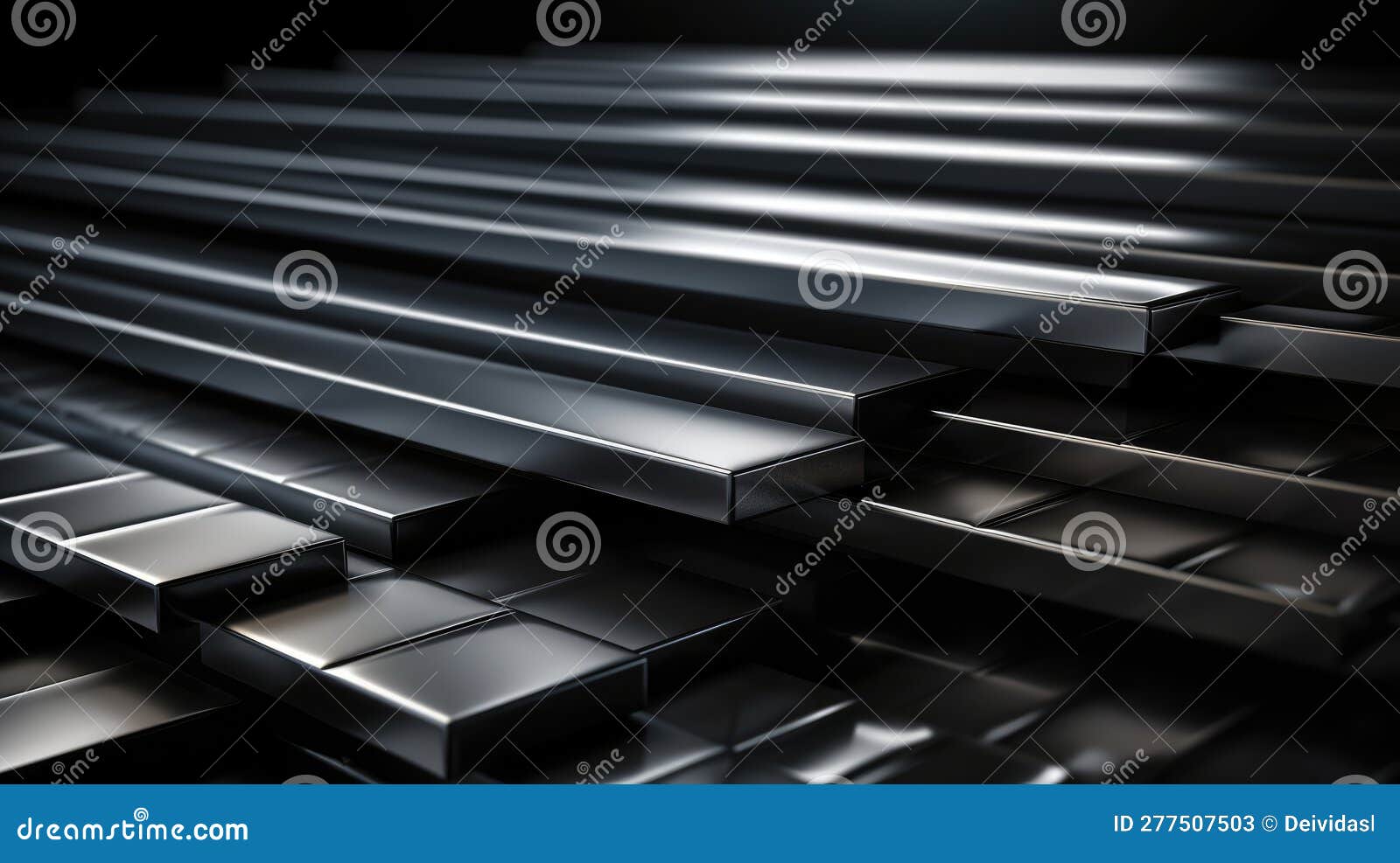 Robust Steel Bar Background with Ample Copy Space Stock Illustration ...