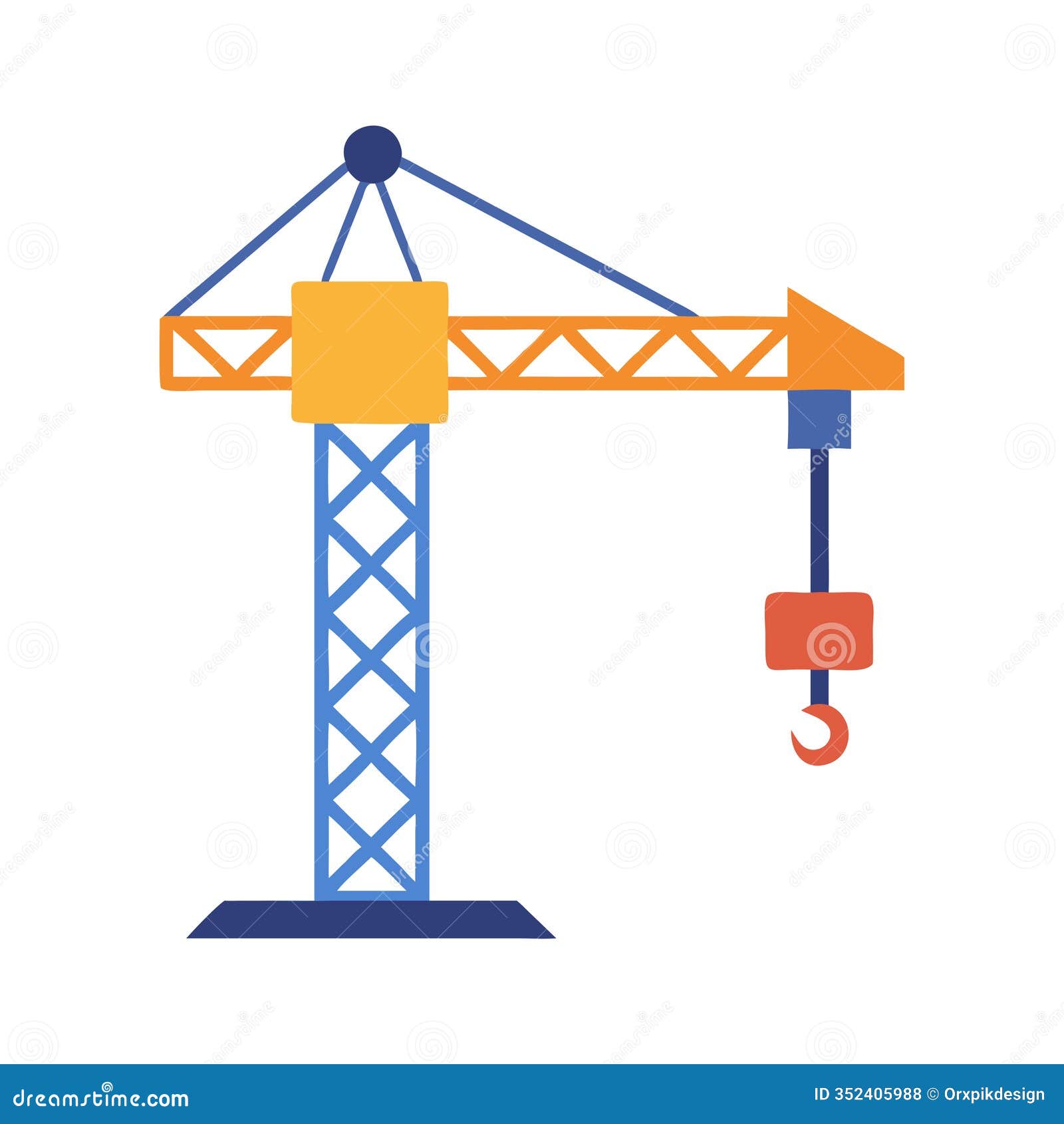 Robust Tower Crane Icon for Construction Sites Stock Illustration ...