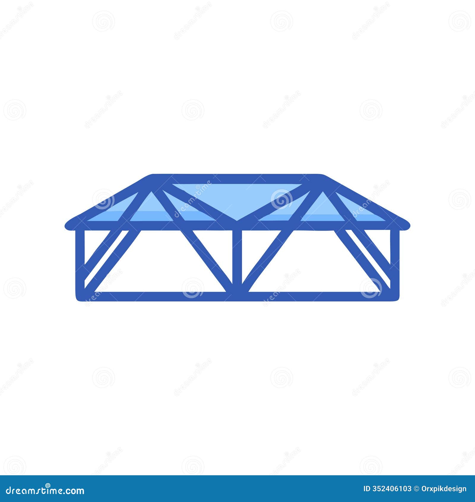 Robust Truss Icon for Structural Design Stock Illustration ...