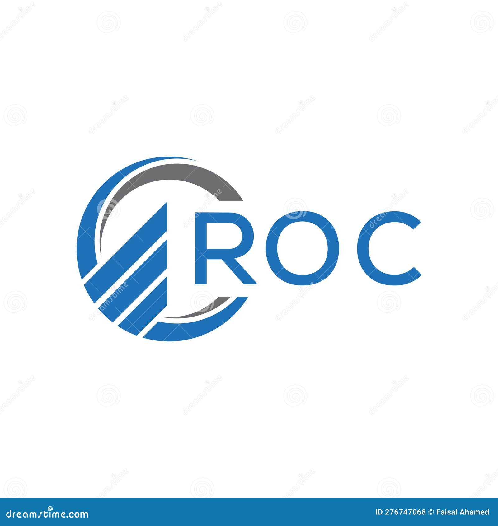 ROC Abstract Technology Logo Design on White Background. ROC Creative ...