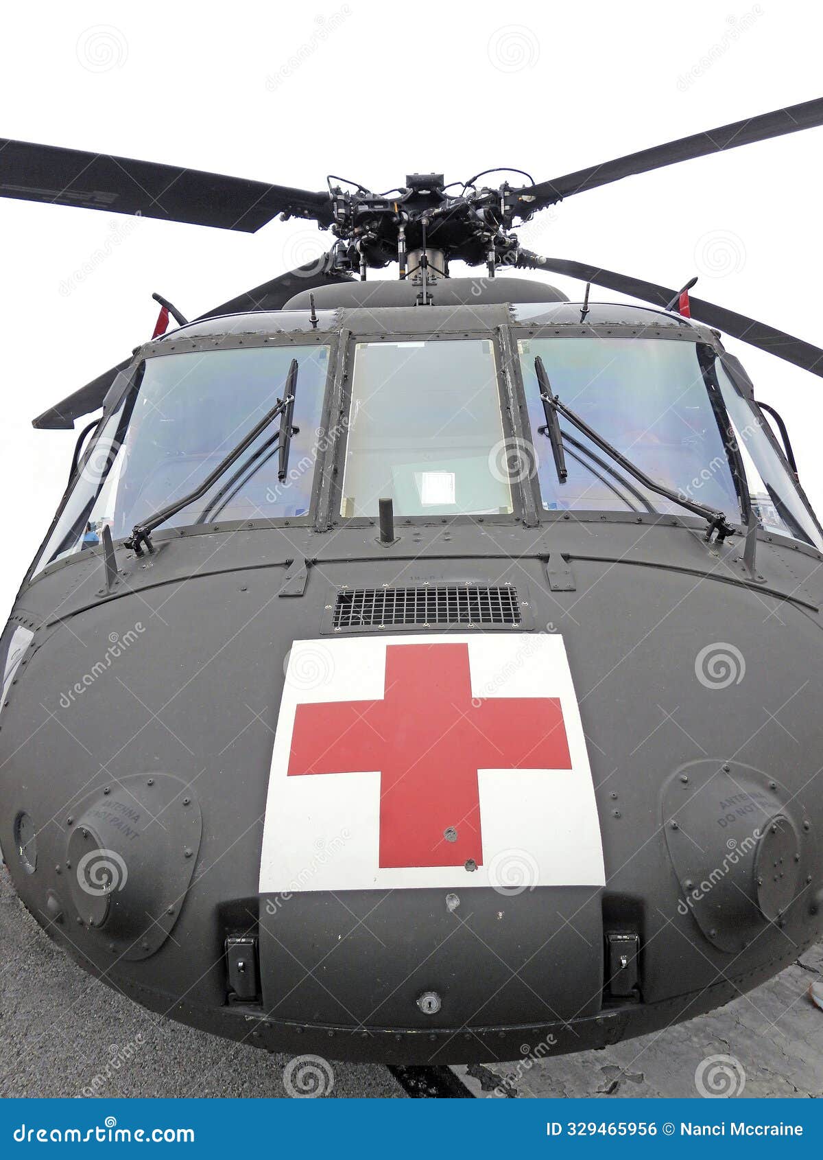 ROC Army National Guard Medivac Helicopter Front View Stock Photo ...