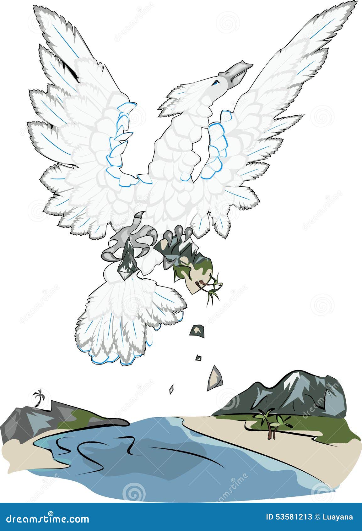 Roc bird stock vector. Illustration of legendary, mythological - 53581213