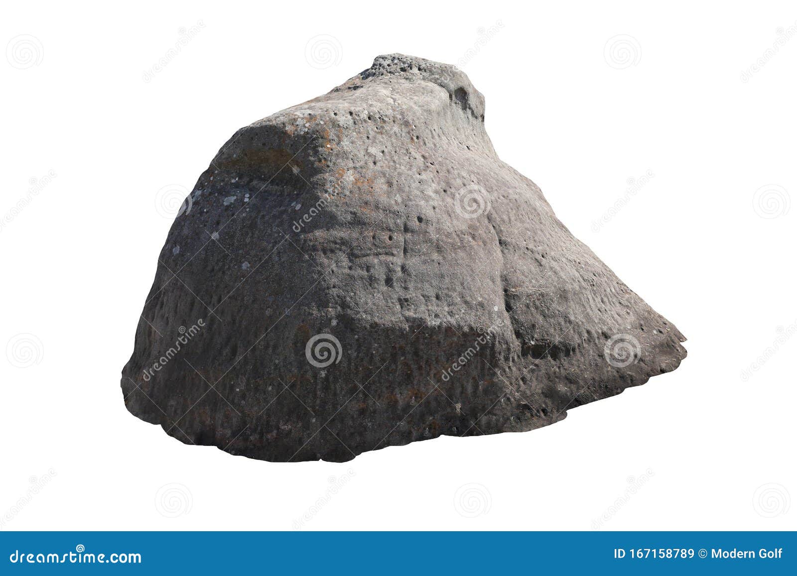 Roca Aislada En Fondo Blanco Piedra Imagen de archivo - Imagen de ...