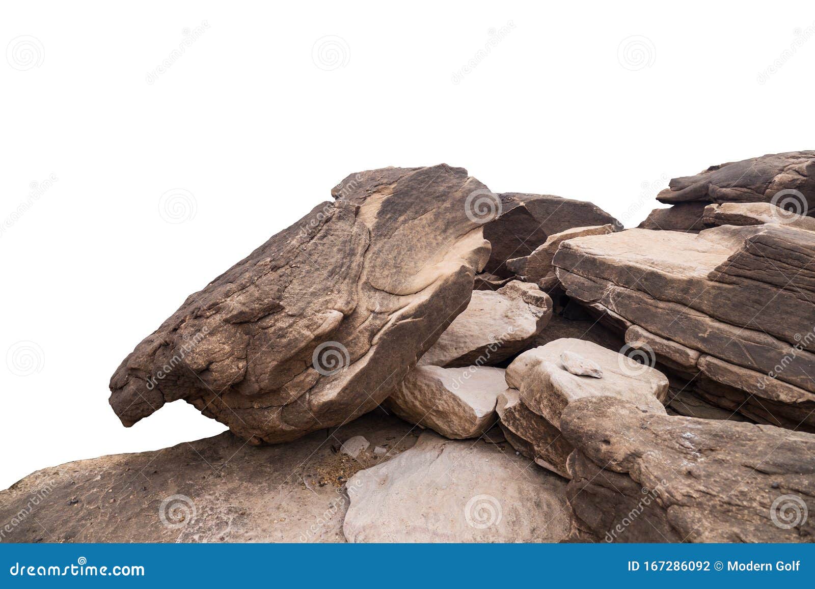 Roca Aislada En Fondo Blanco Foto de archivo - Imagen de isla, pila ...