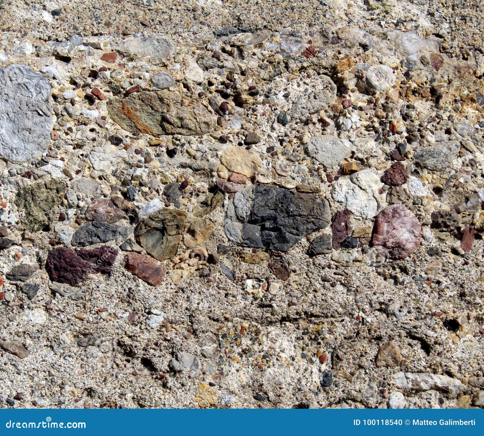 Roca Conglomerada Artificial En Un Edificio Medieval Foto de archivo ...