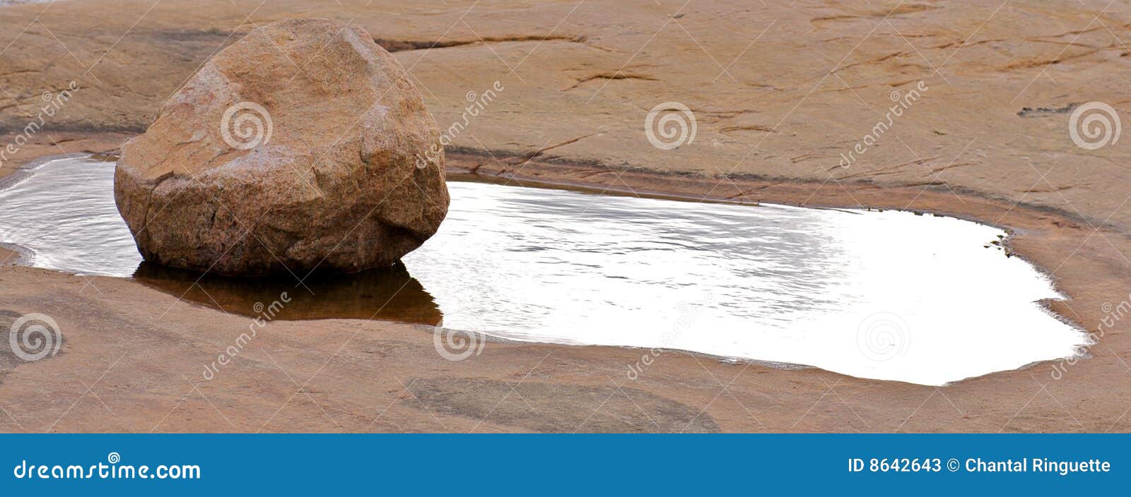 Roca En El Agua Imagen. Imagen: 8642643