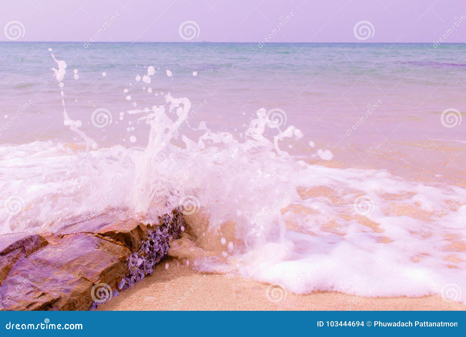 Roca en la playa foto de archivo. Imagen de playa, orilla - 103444694