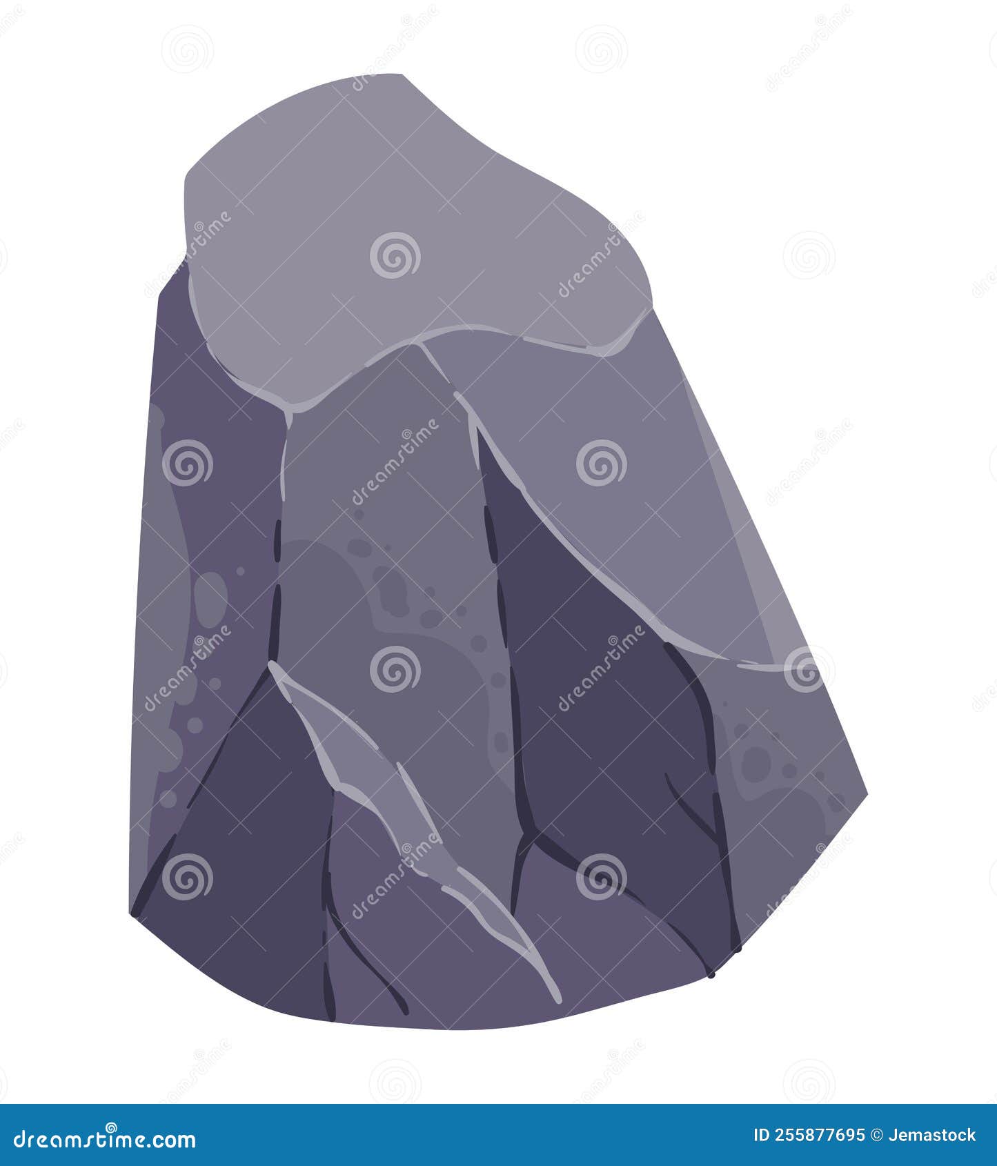 Roca sobre fondo blanco ilustración del vector. Ilustración de grande ...