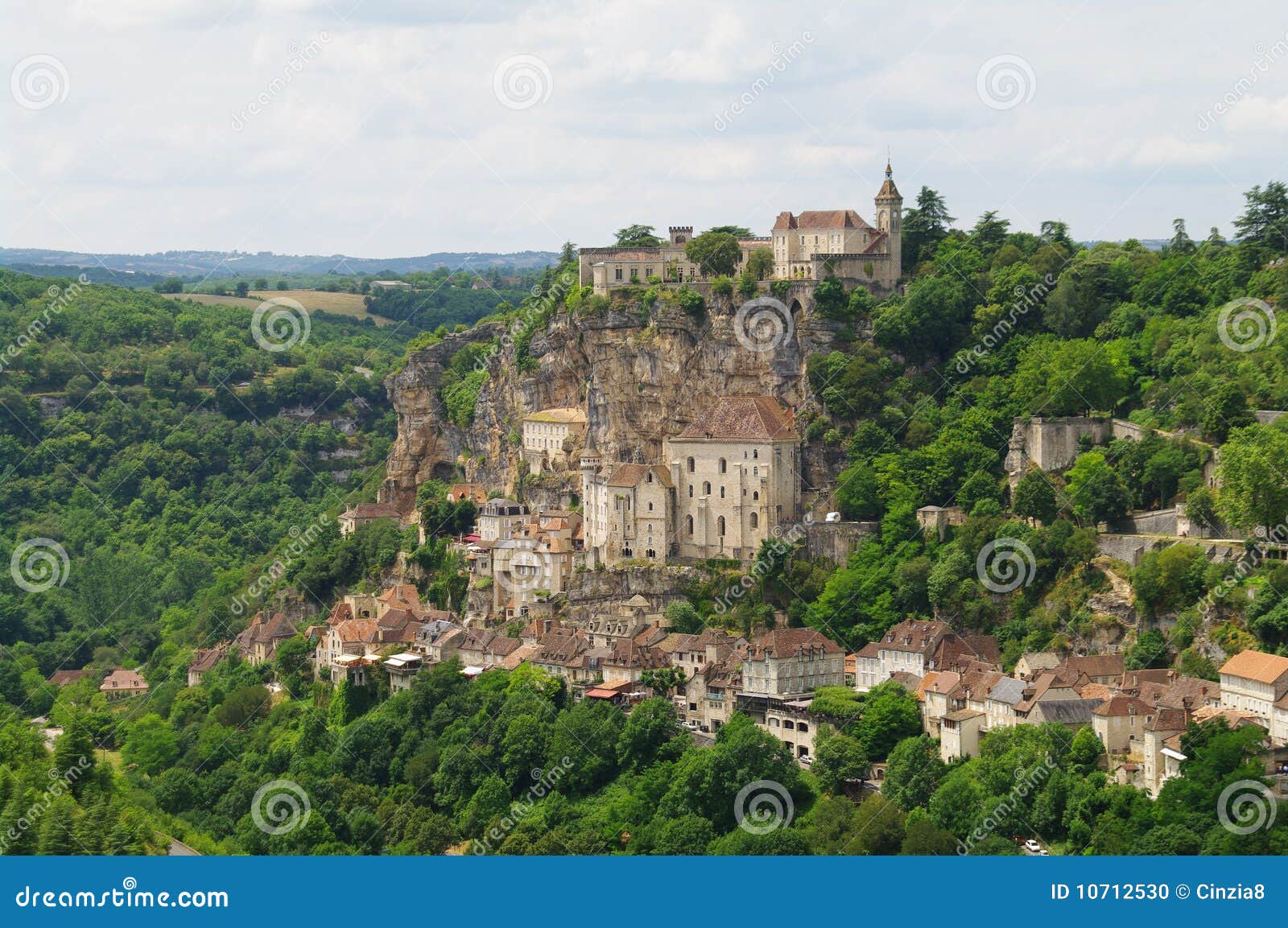 Rocamadour Medieval Pilgrim Town Stock Photo - Image of church ...