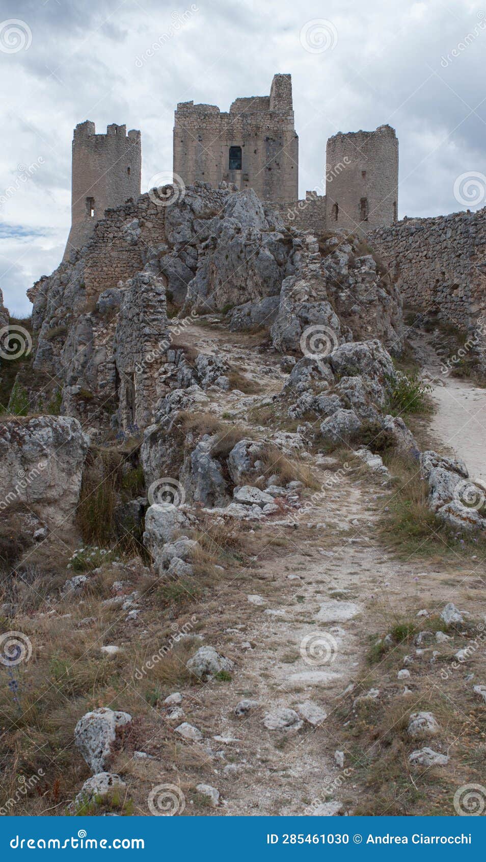 Rocca Calascio stock photo. Image of rocca, gray, italy - 285461030
