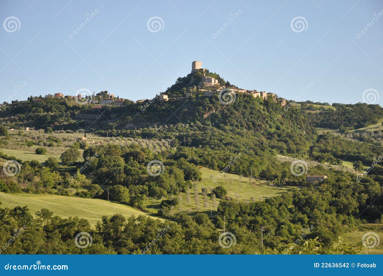 Rocca d Orcia in Tuscany stock photo. Image of crete - 22636542