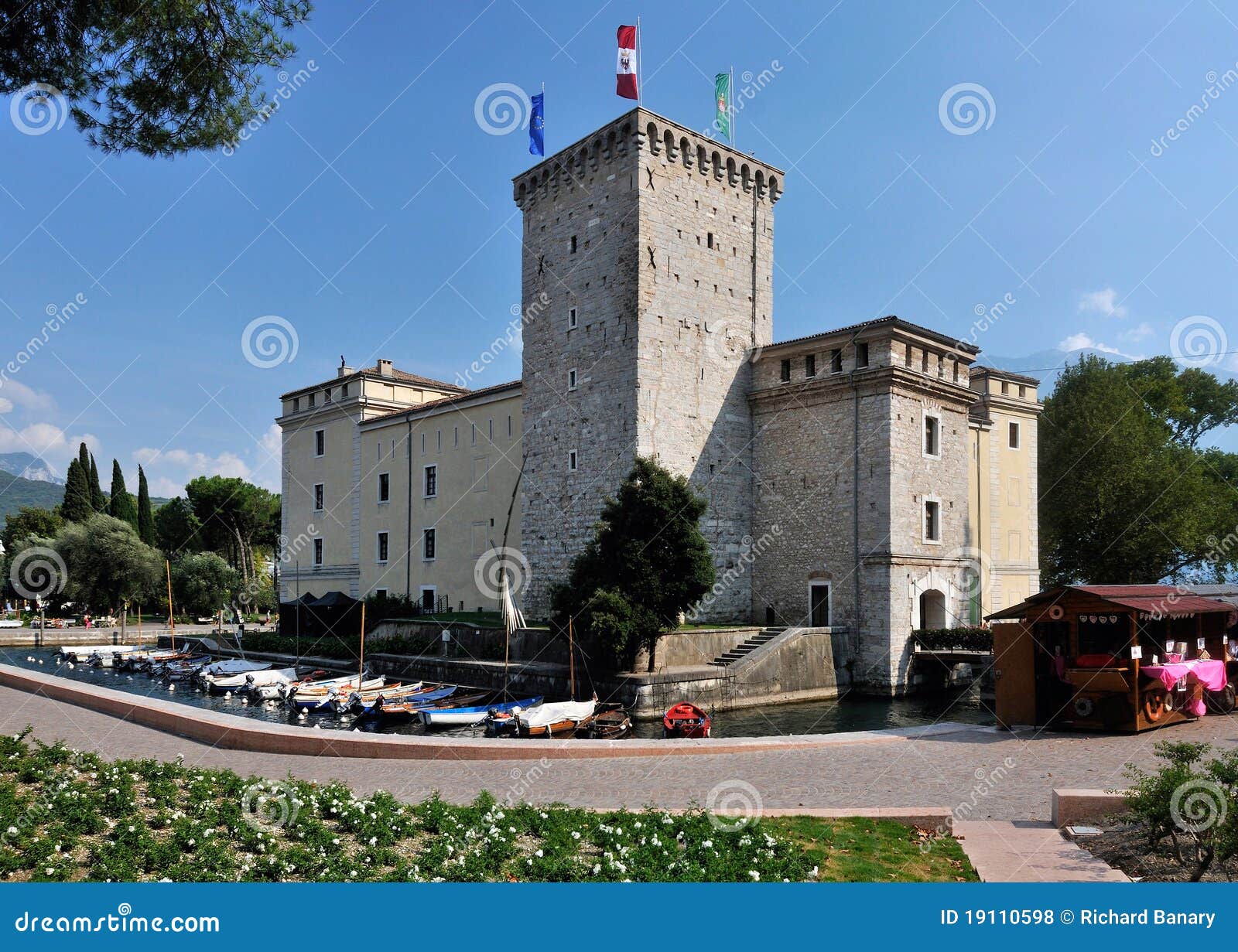 Rocca di Riva Castle stock photo. Image of lake, building - 19110598
