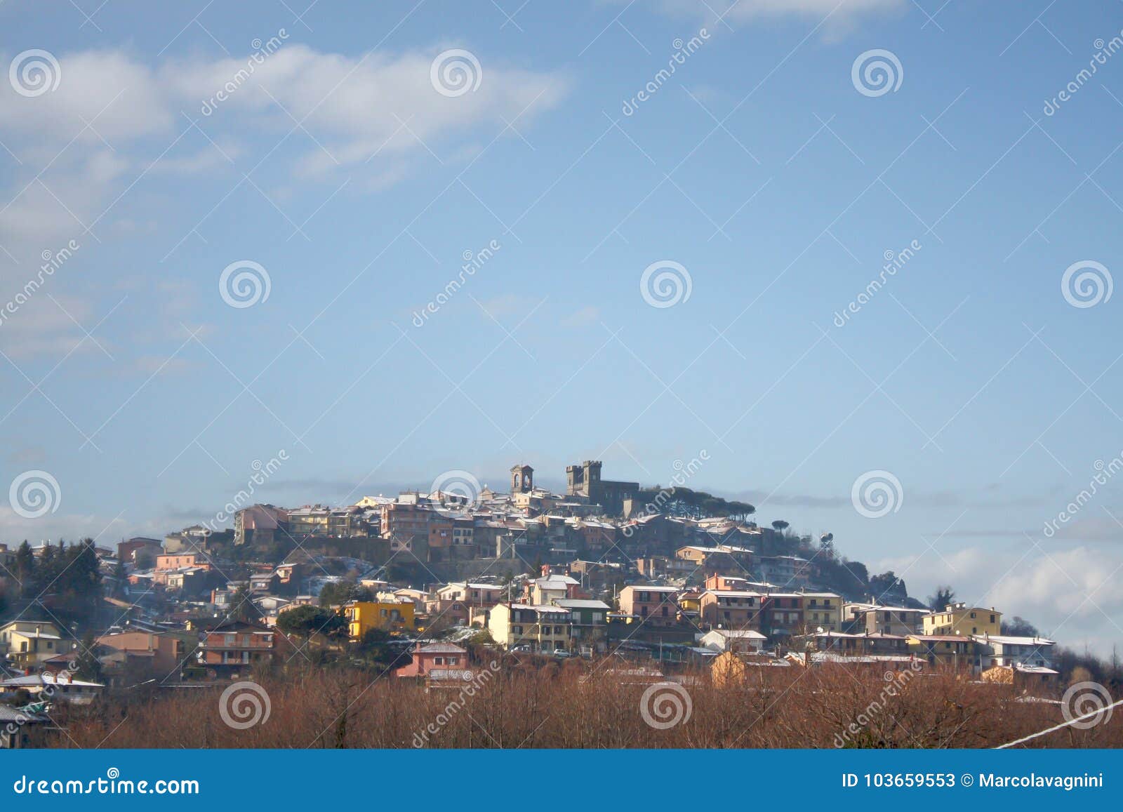 Rocca Priora City Centre In Castelli Romani Royalty-Free Stock ...