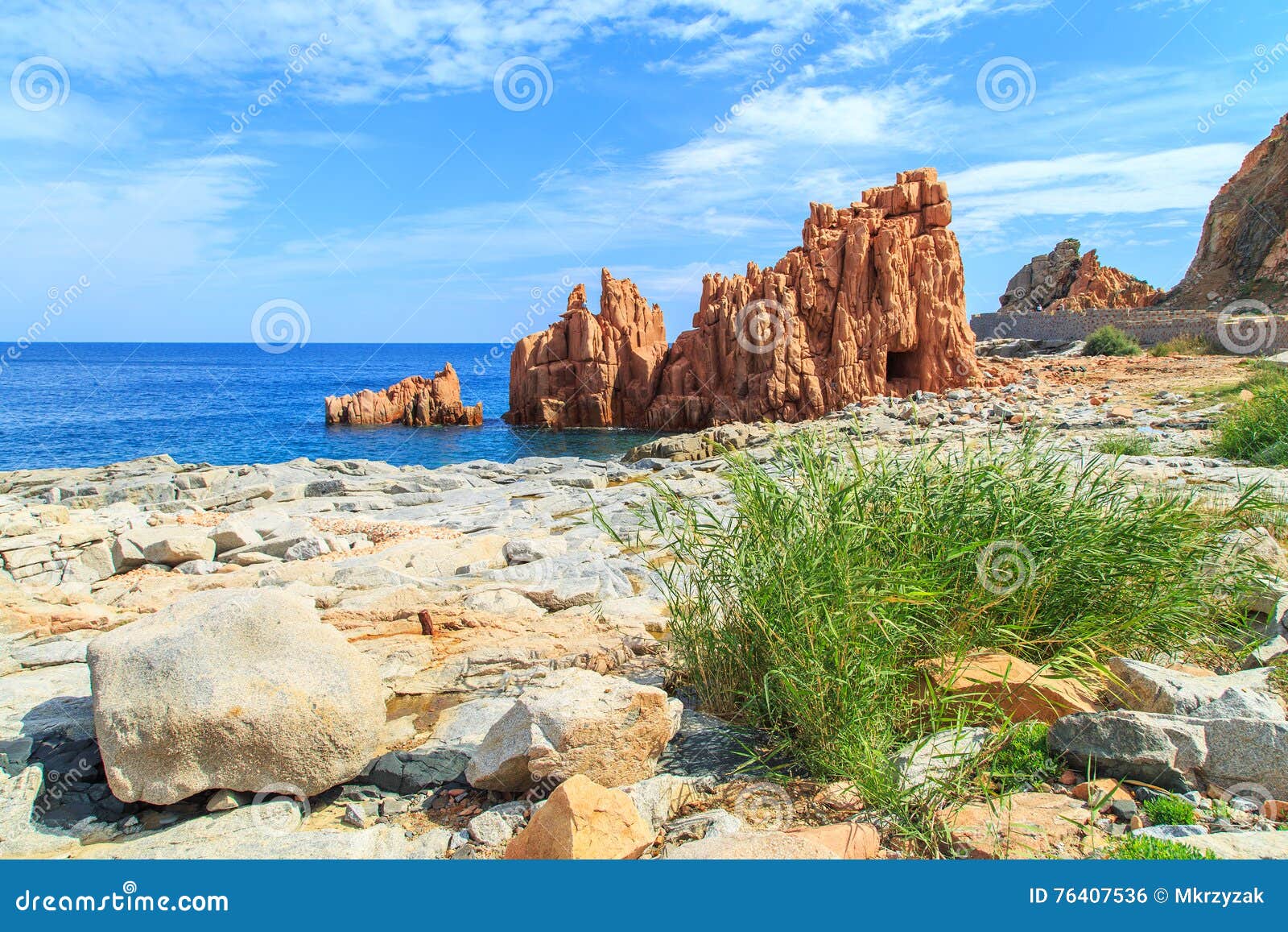 Rocca Rossa in Arbatax, Sardinia Stock Photo - Image of capo ...