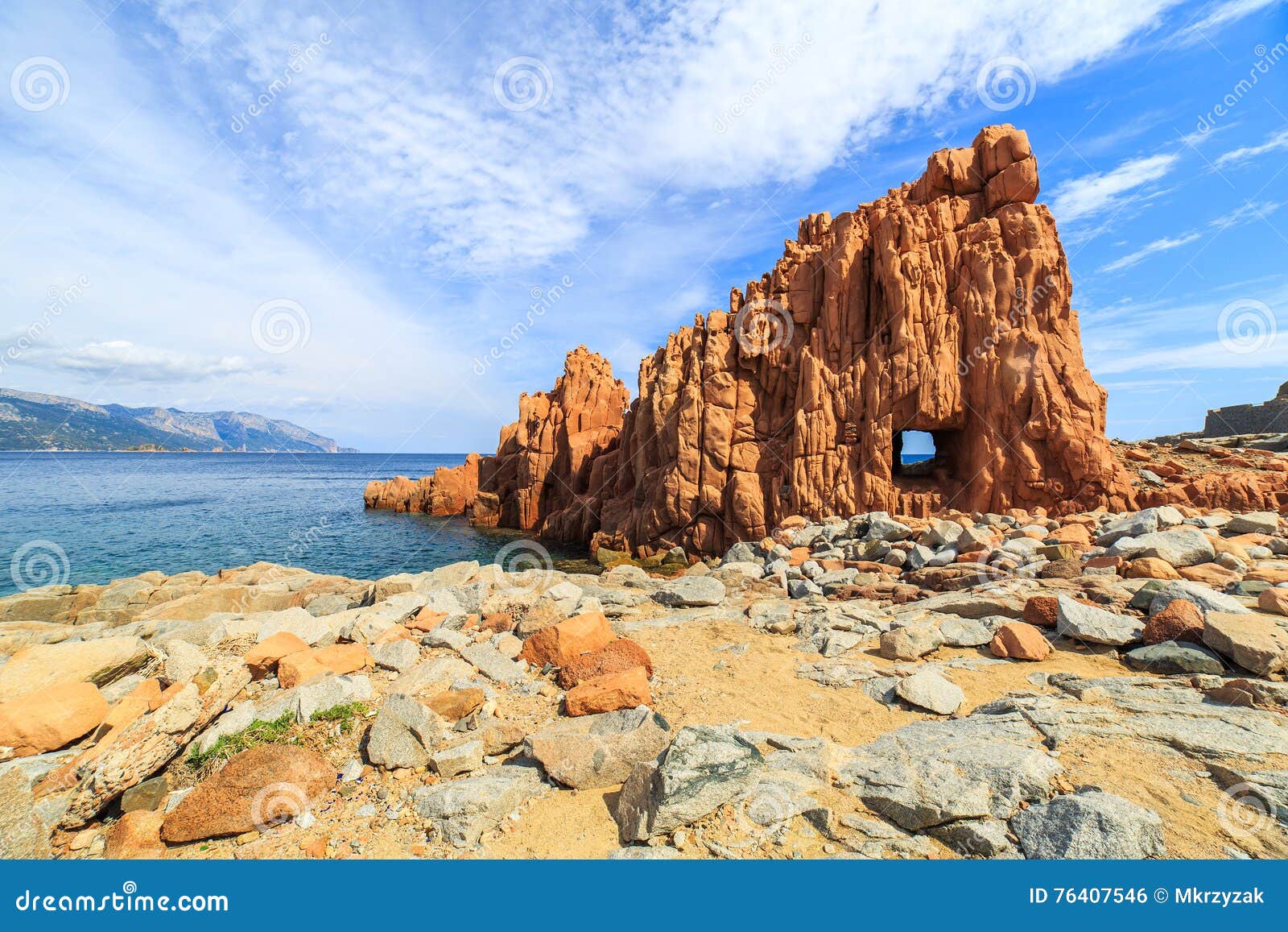 Rocca Rossa in Arbatax, Sardinia Stock Photo - Image of scenery ...