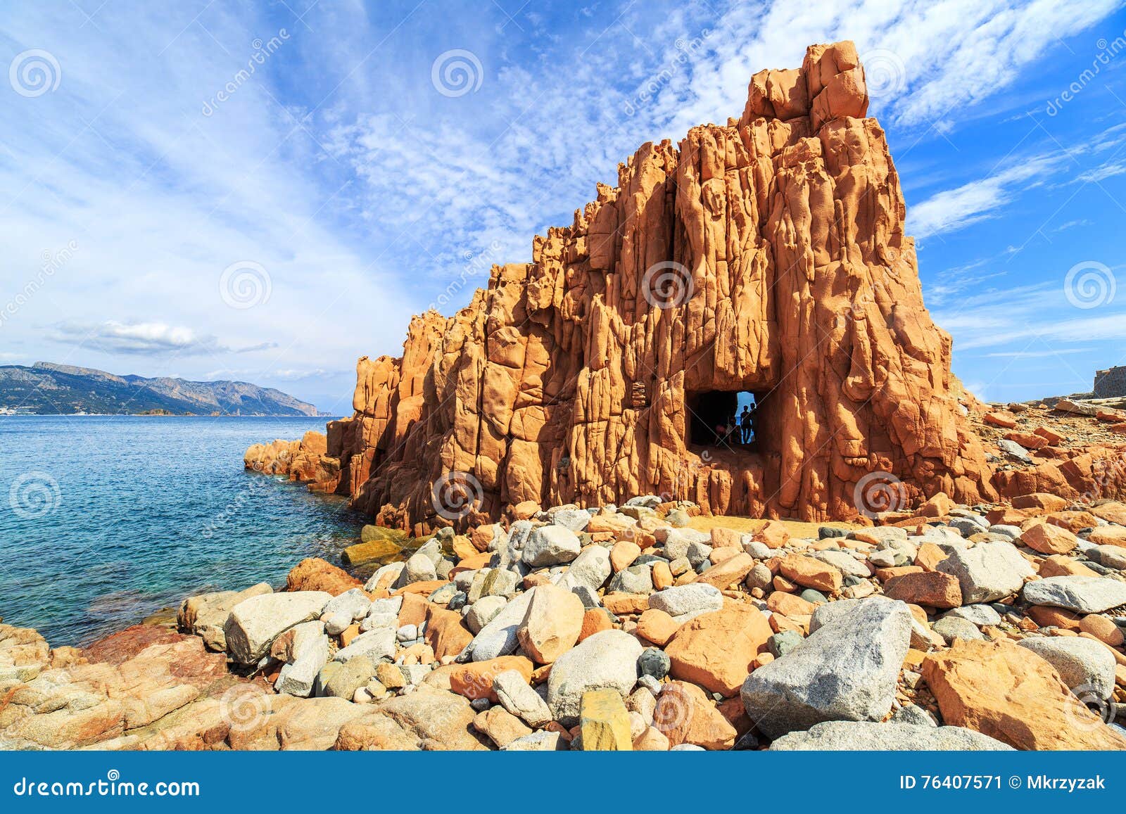 Rocca Rossa in Arbatax, Sardinia Stock Image - Image of europe, scenery ...