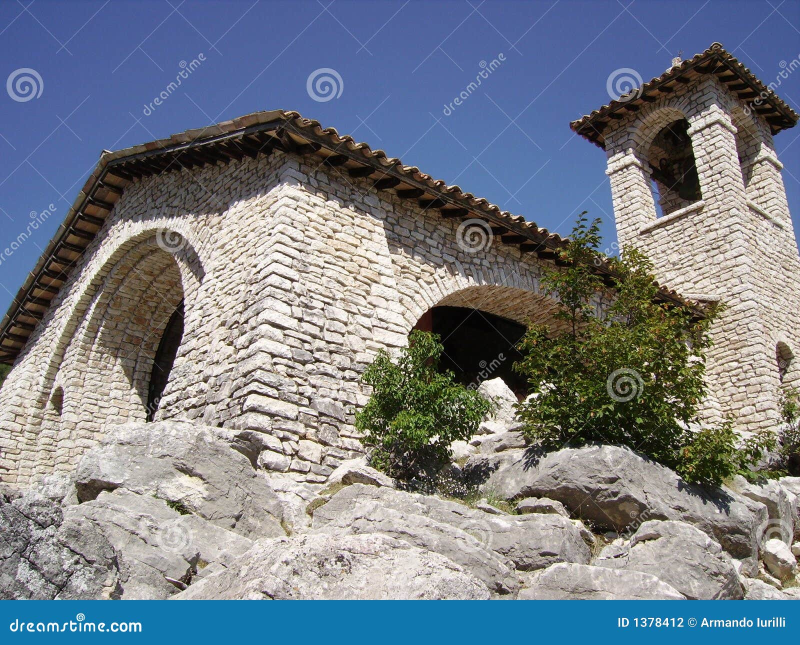 Roccaporena stock photo. Image of architecture, church - 1378412
