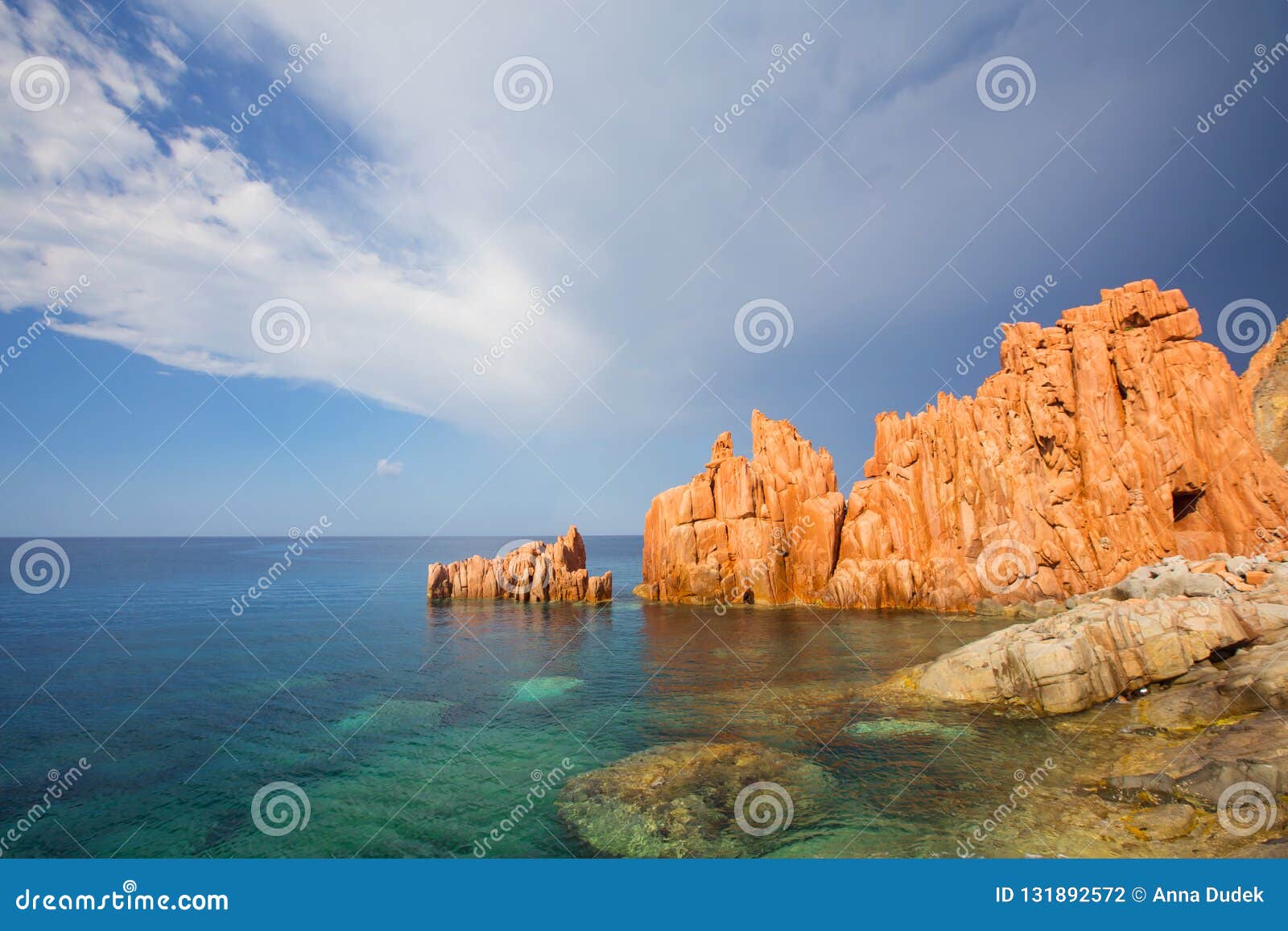 Rocce Rosse Arbatax, Sardinia Stock Photo - Image of natural ...